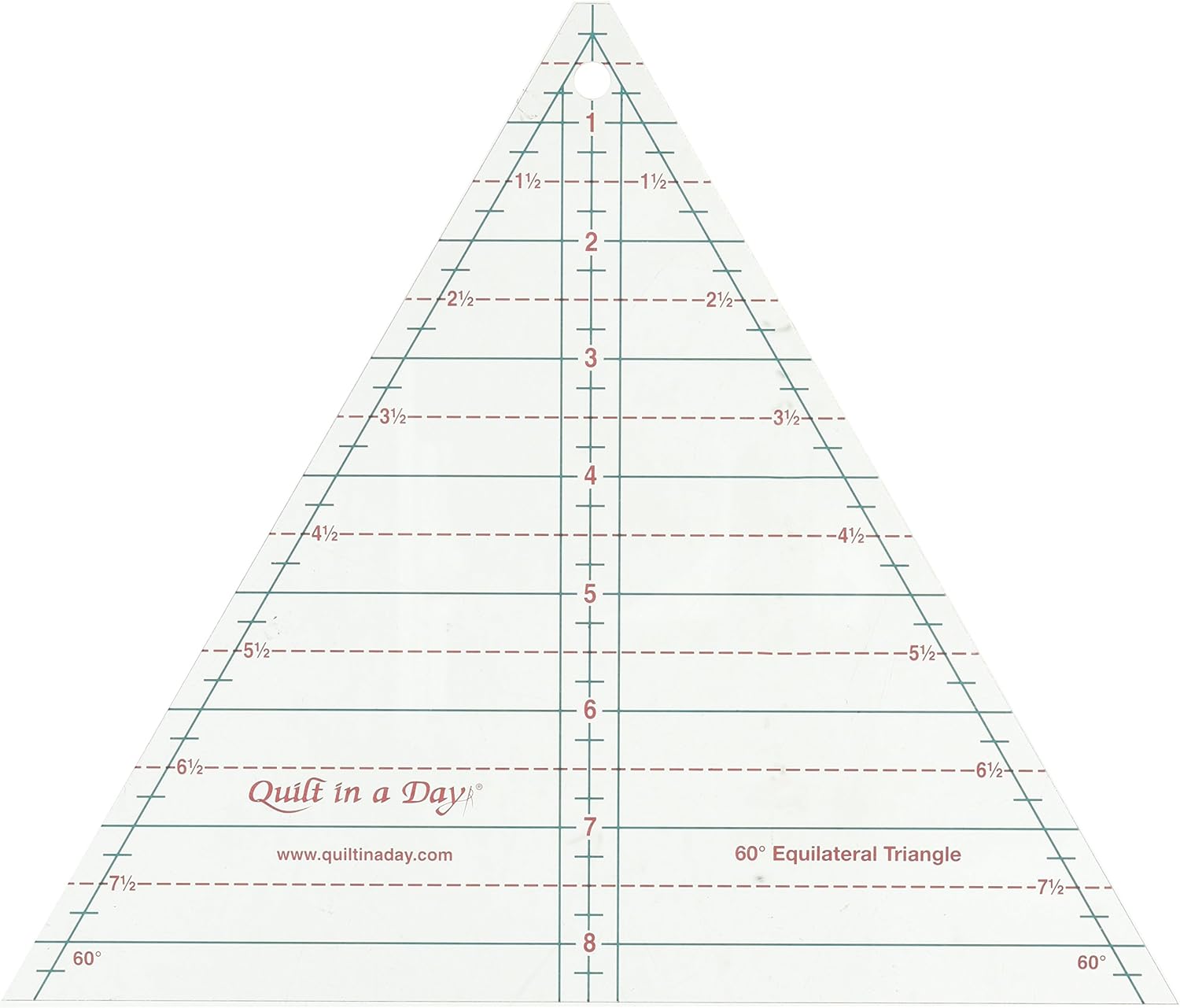 Amazon.com: Quilt In A Day Equilateral Triangle Ruler, 8.5", Clear