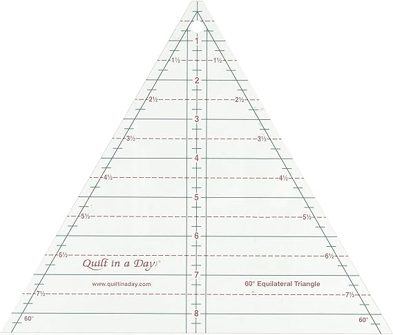 Amazon.com: Quilt in A Day 2046 60 Degree Equilateral Triangle Ruler, 8 ...