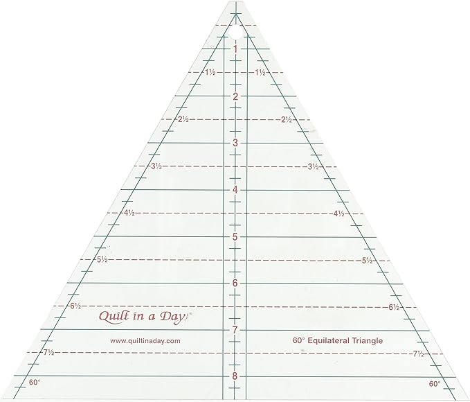 Amazon.com: Quilt In A Day Equilateral Triangle Ruler, 8.5", Clear