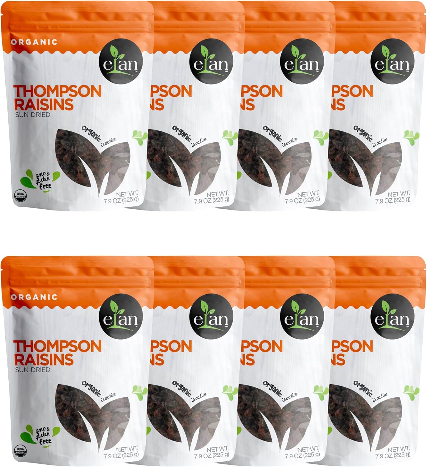 ELAN Organic Sun-Dried Thompson Raisins, Non-GMO, Vegan, Gluten-Free ...