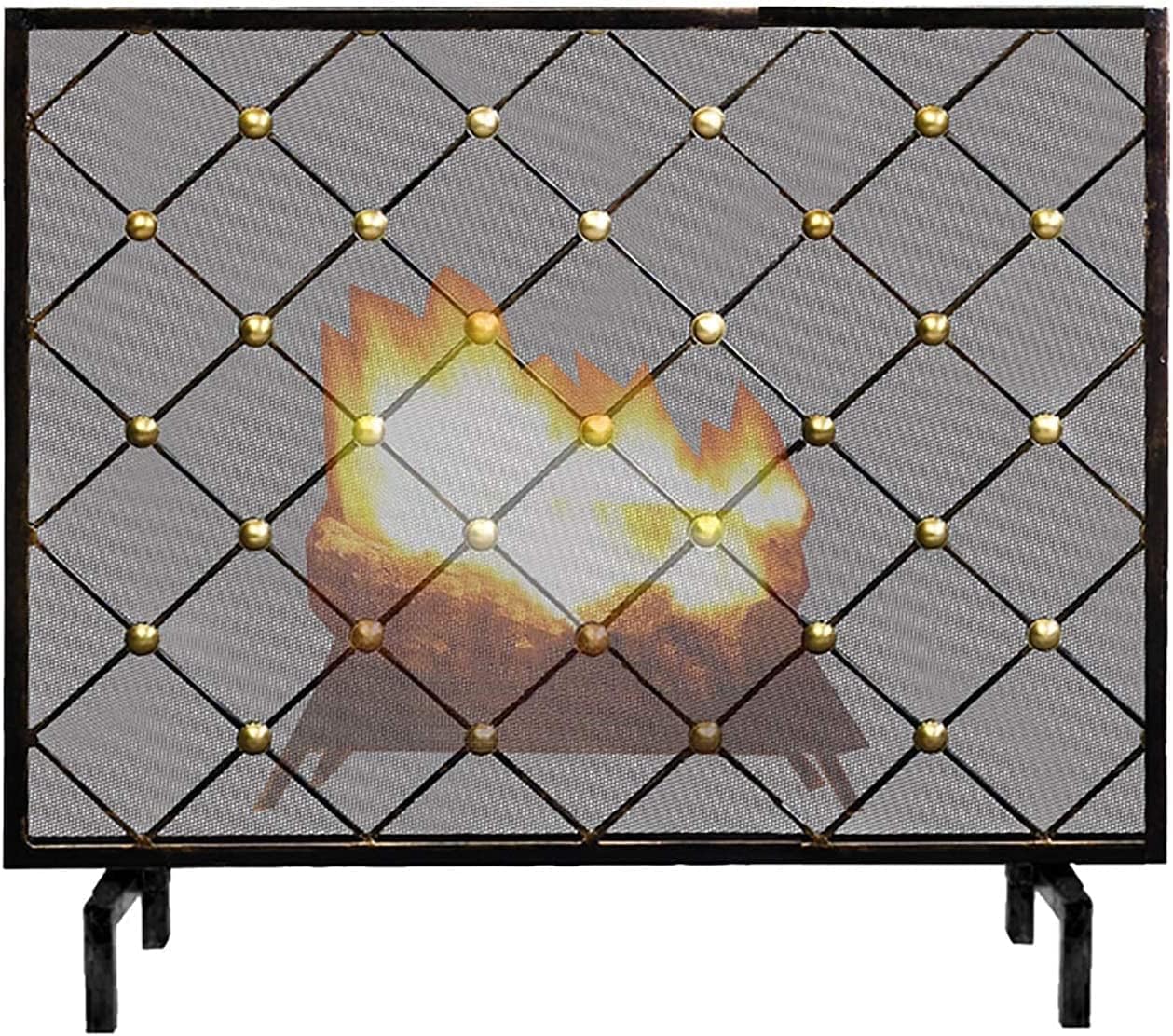Amazon.com: LGYYGL Fireplace Screen Spark Guard Fireplace Screen ...