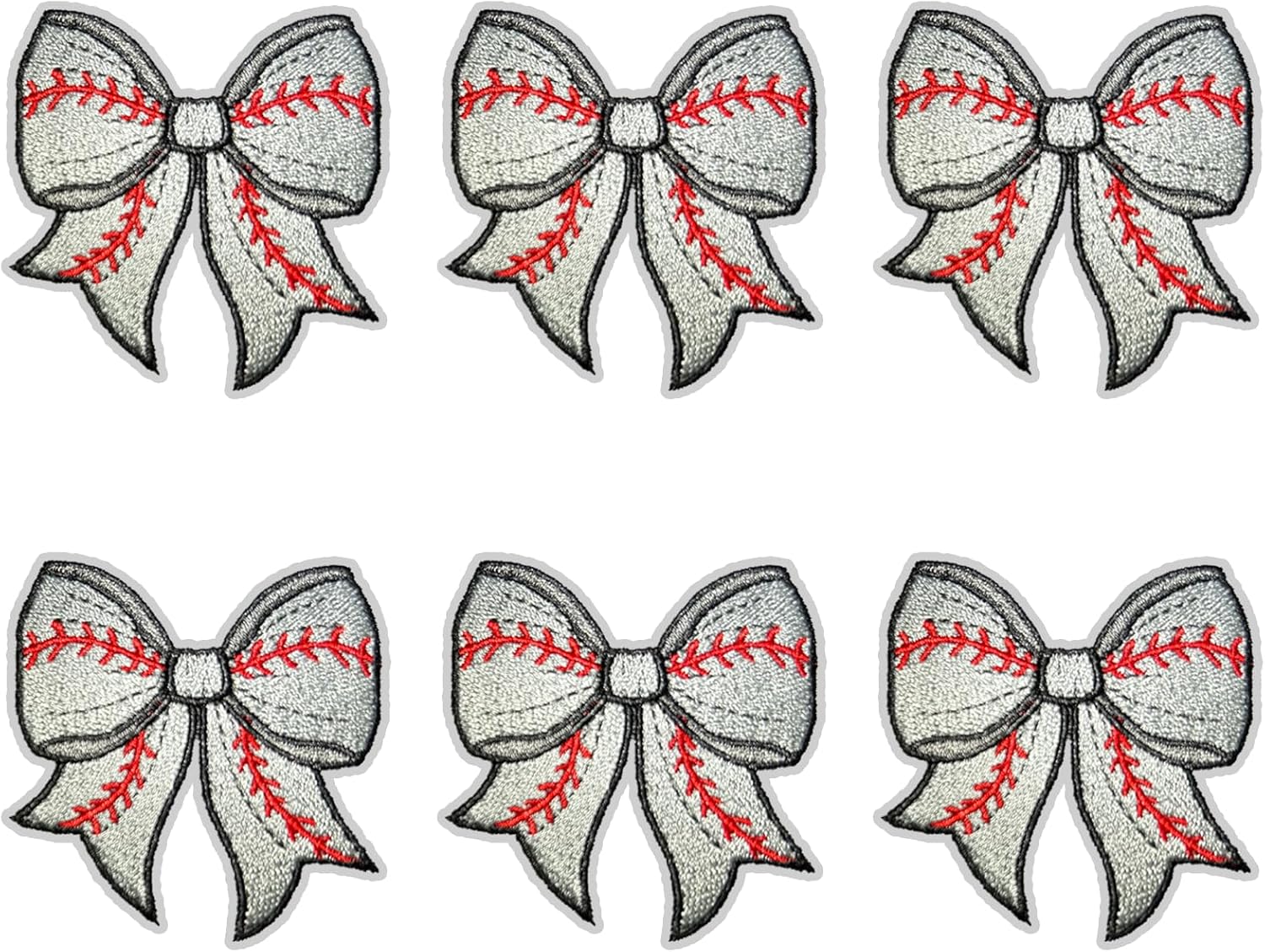 Amazon.com: ALAGUOPIPI 6Pcs Baseball Iron On Patches, Bow Patches ...