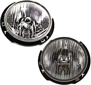 Amazon.com: Evan Fischer Driver and Passenger Side Headlight for Jeep ...