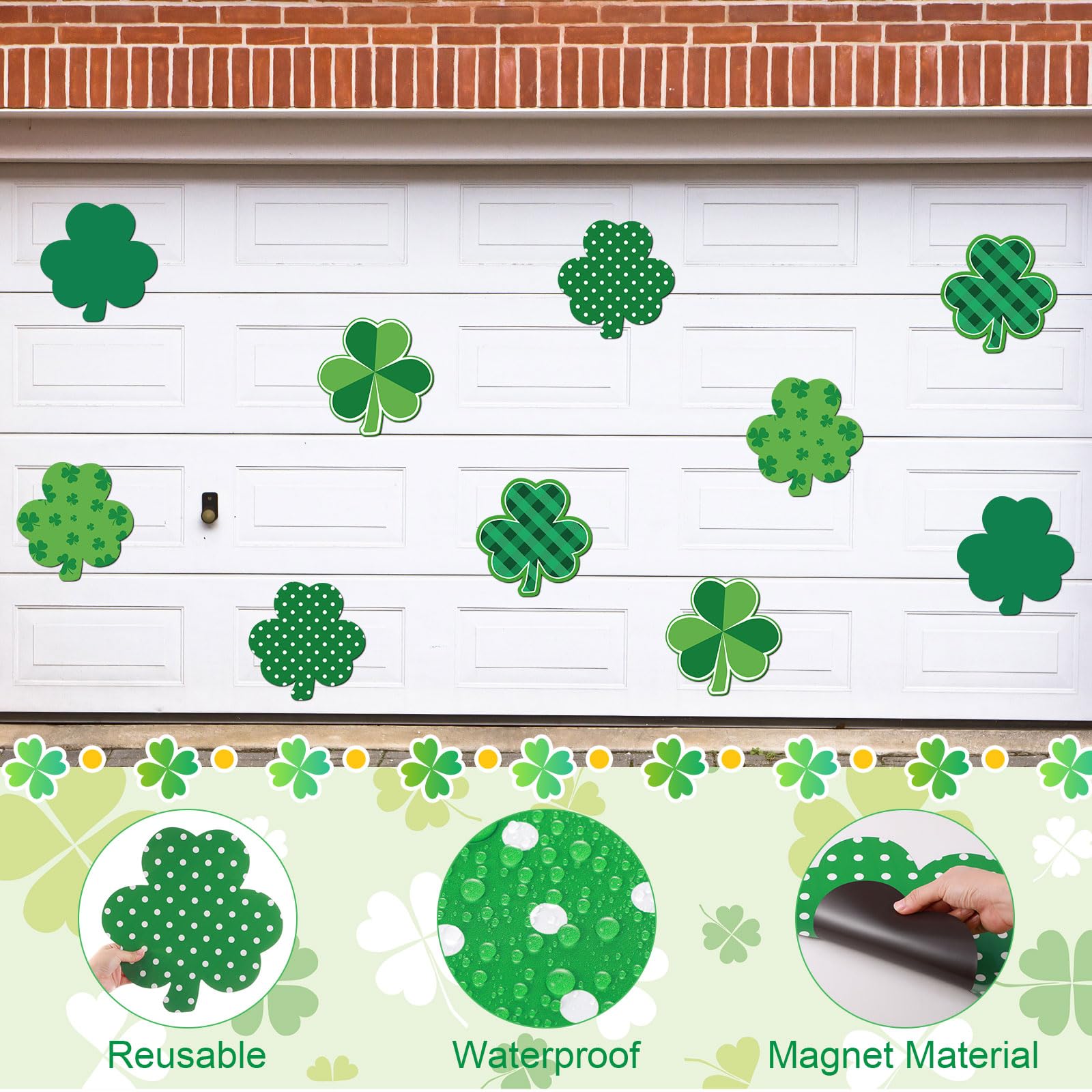Snapklik.com : 10 Pcs 12 Inch St. Patricks Day Garage Door Magnets ...