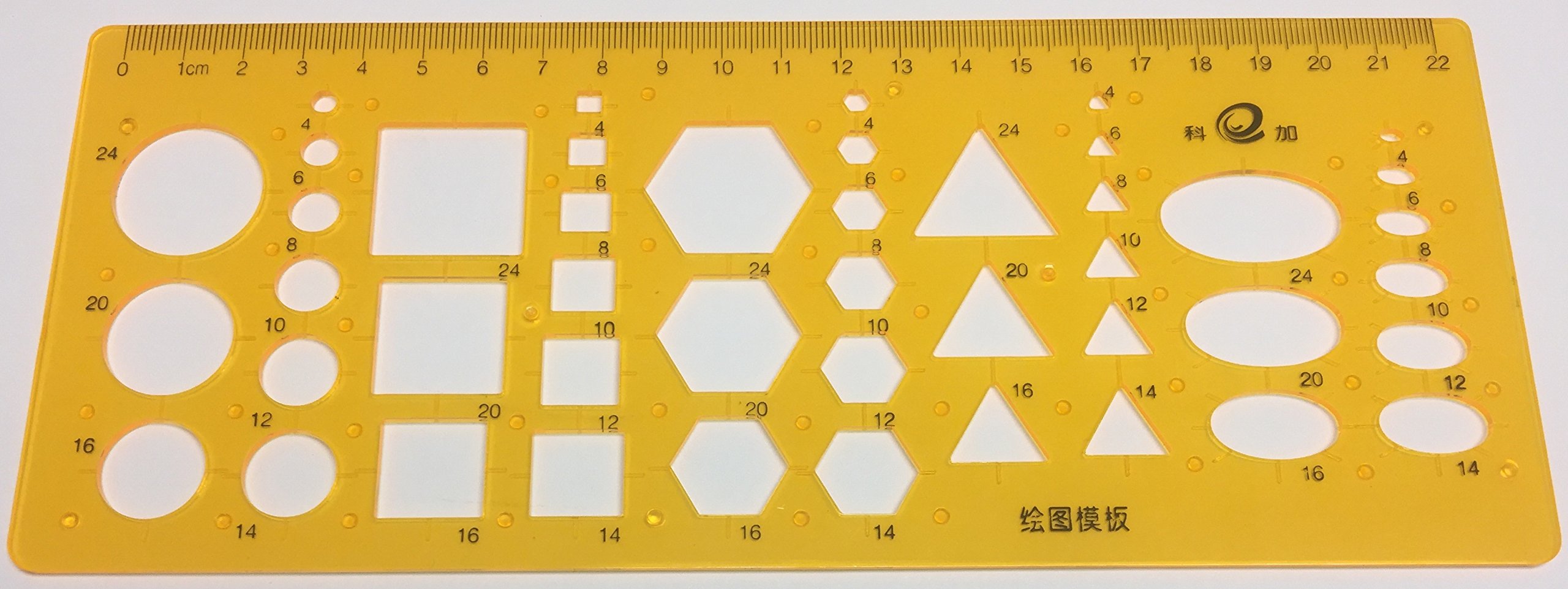 Technical Drawing Stencils Template Circles Squares Triangles Hexagons ...