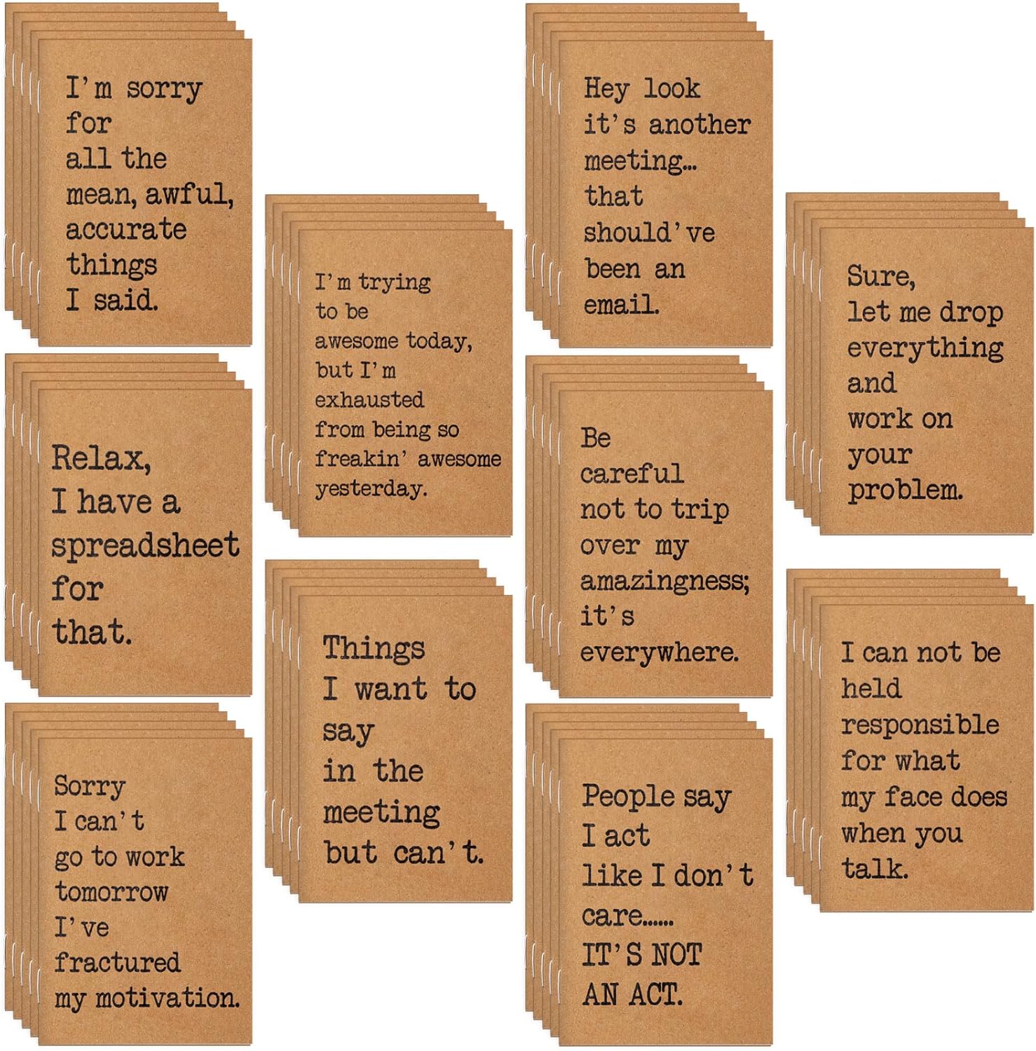 Amazon.com : Spakon 50 Pcs Funny Notepads with Sarcastic Sayings Gift ...