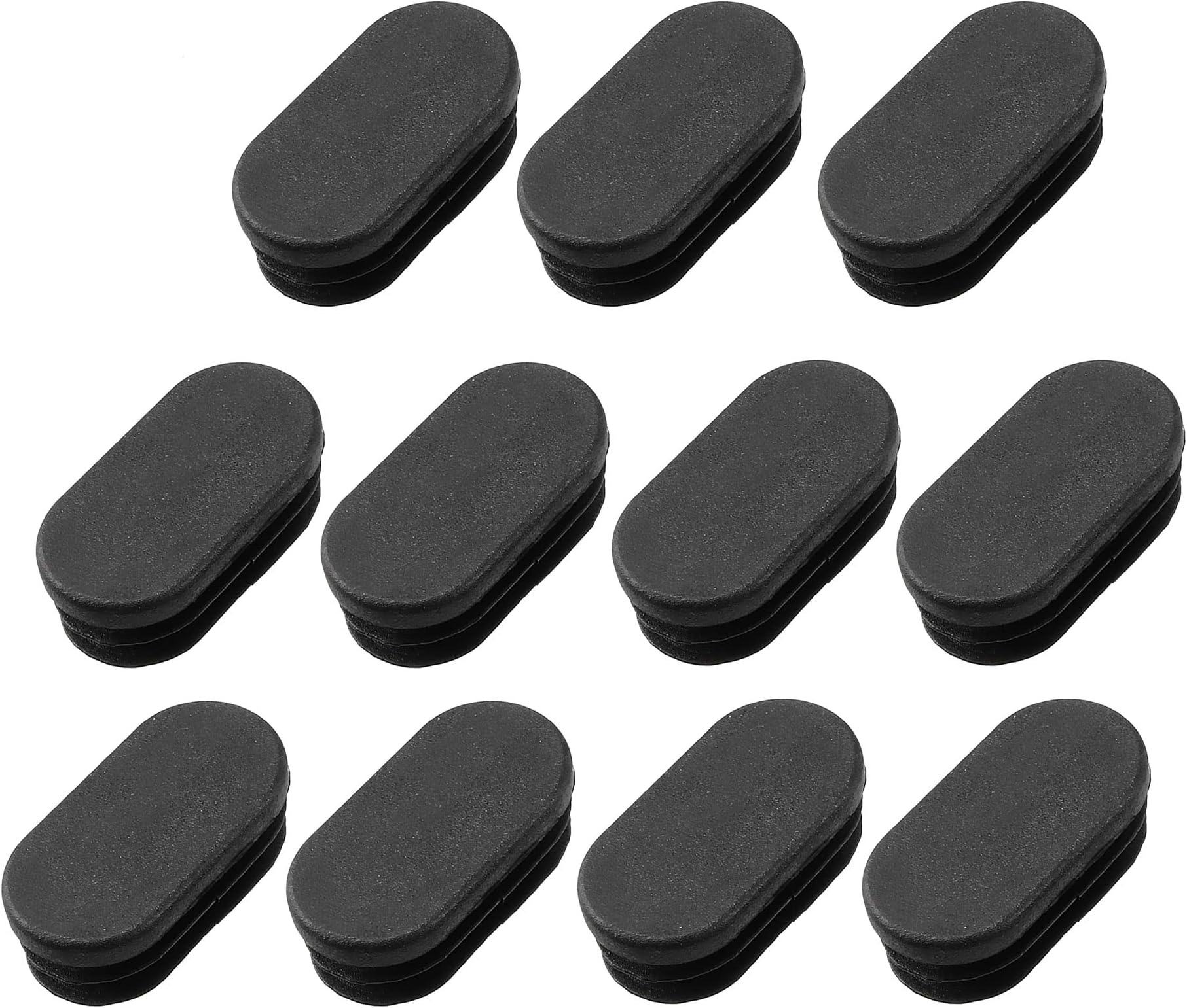 uxcell 40mmx20mm Plastic Non Slip Oval Chair Table Leg Protectors Cap ...