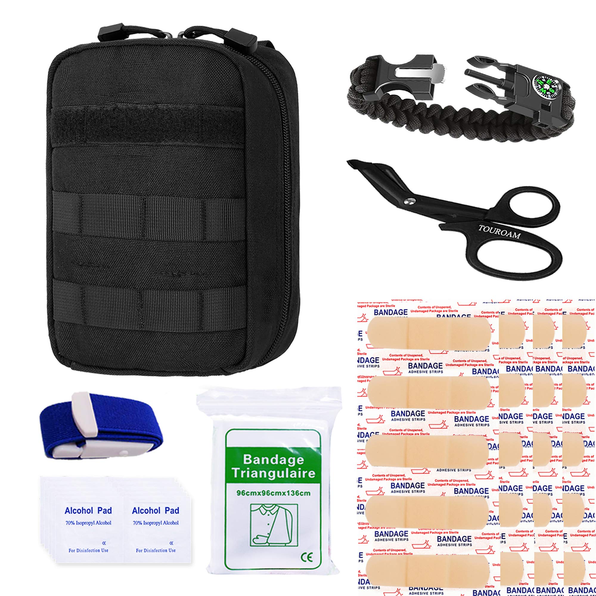 Buy TOUROAM Emergency First Aid Medical Kit-MOLLE Admin Pouch IFAK ...