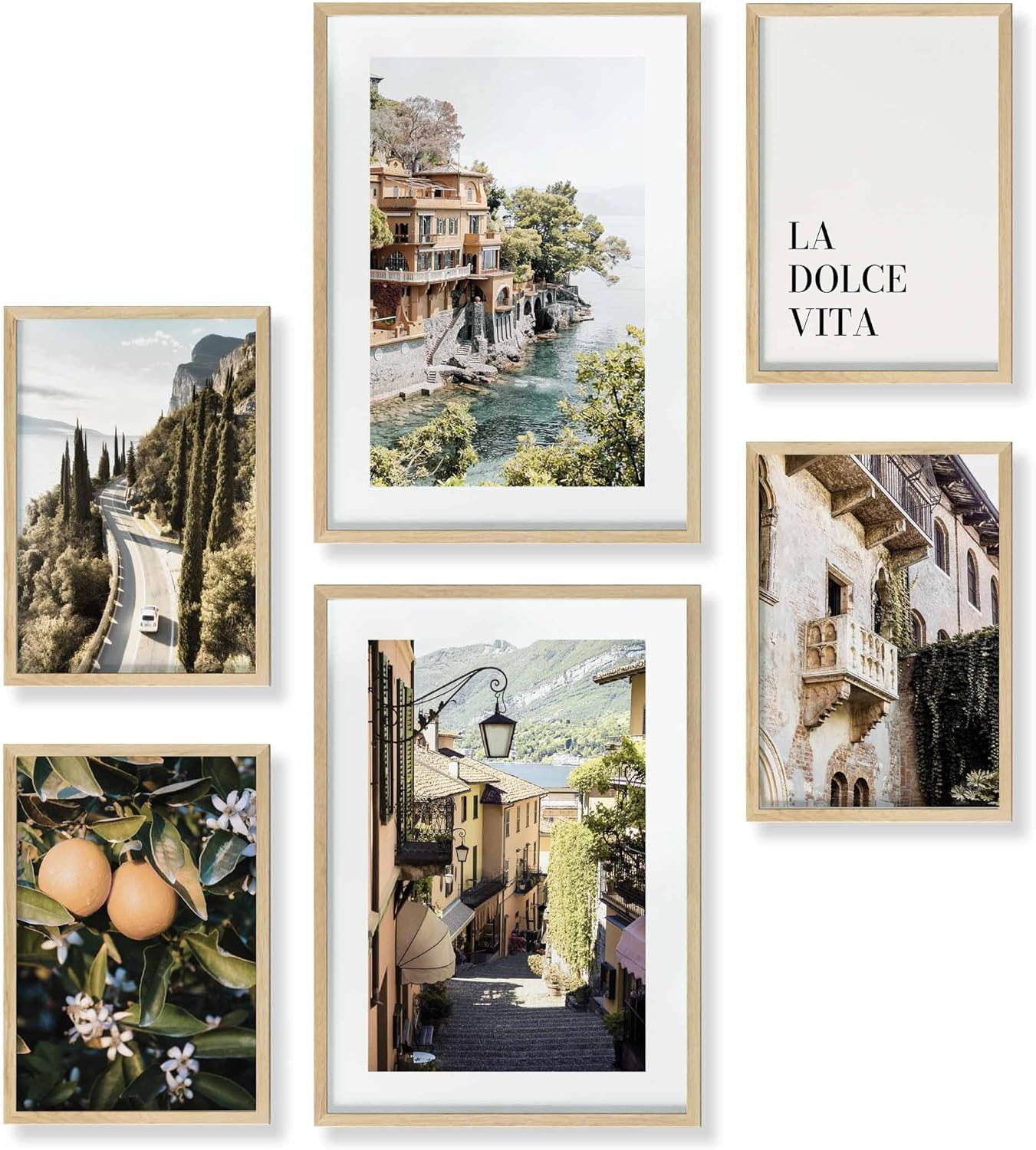 Heimlich® Premium Poster Set mit Bilderrahmen Holz Eiche | 2 x DIN A3 ...