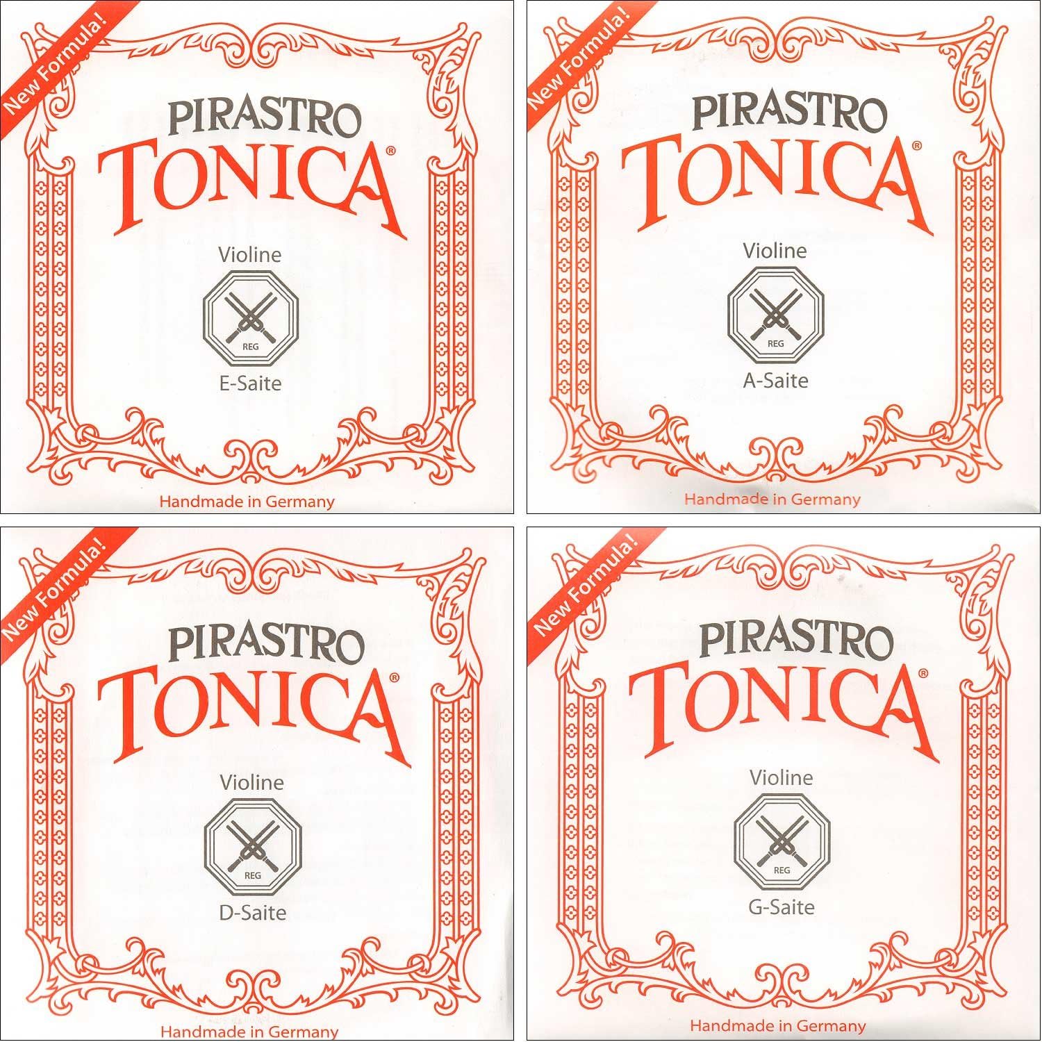 Amazon.com: Pirastro TON412021 Tonica Violin Strings, Set, 4/4 ...