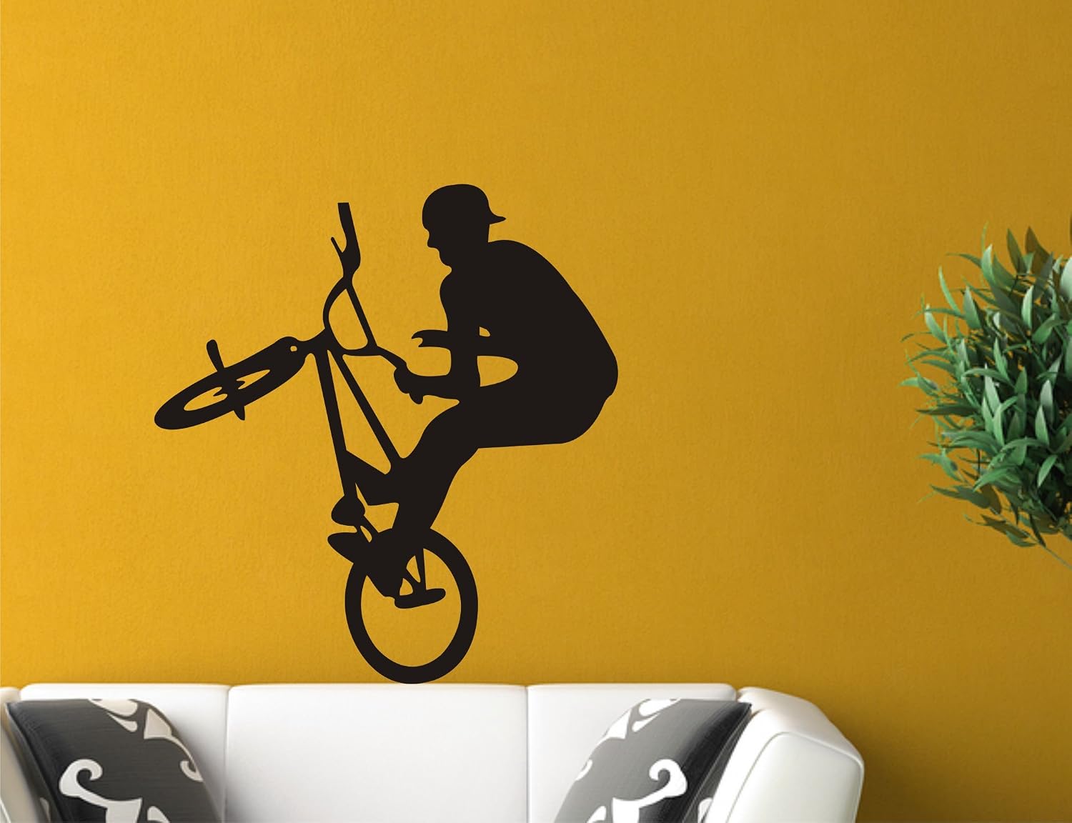 Wall Sticker Cool boy Stunt with bycycle Wall Decal and Sticker Size(59 ...