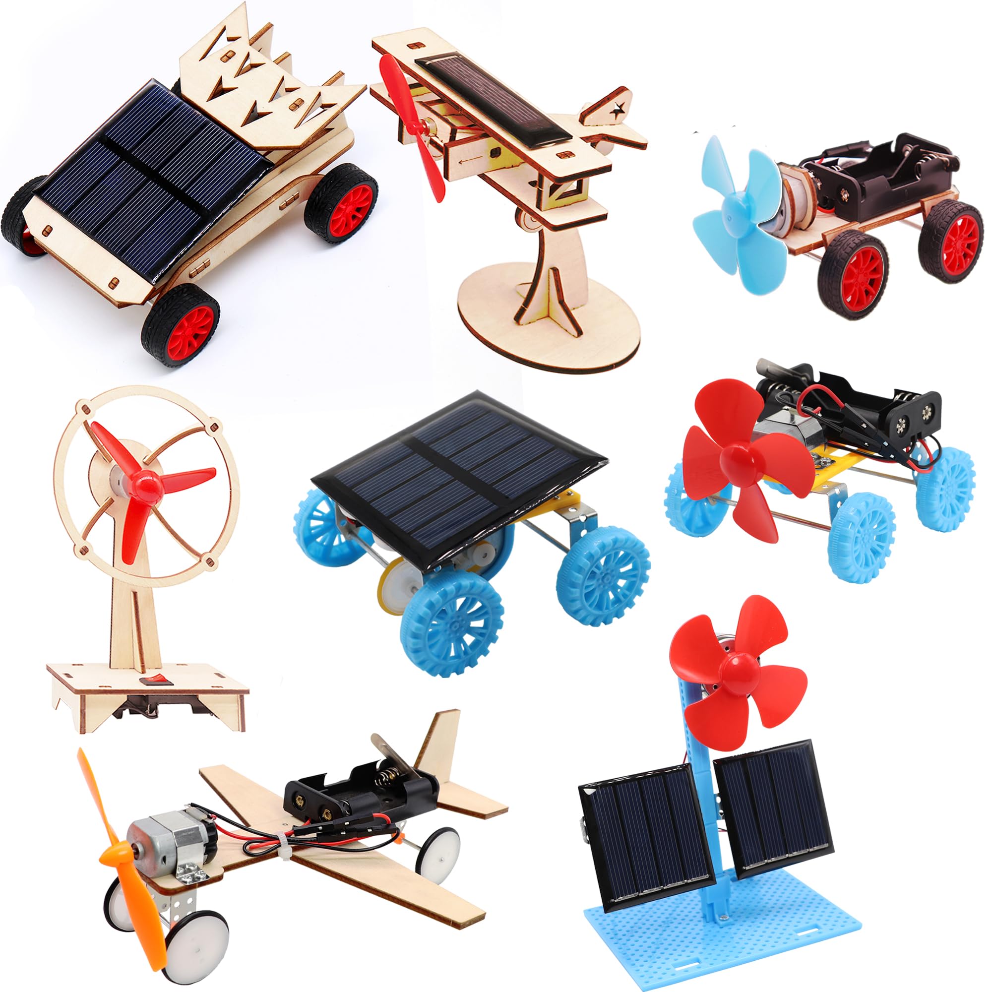 Amazon.com: 8 Set STEM Kits - Solar Power Motor Kit for Boys to Build ...