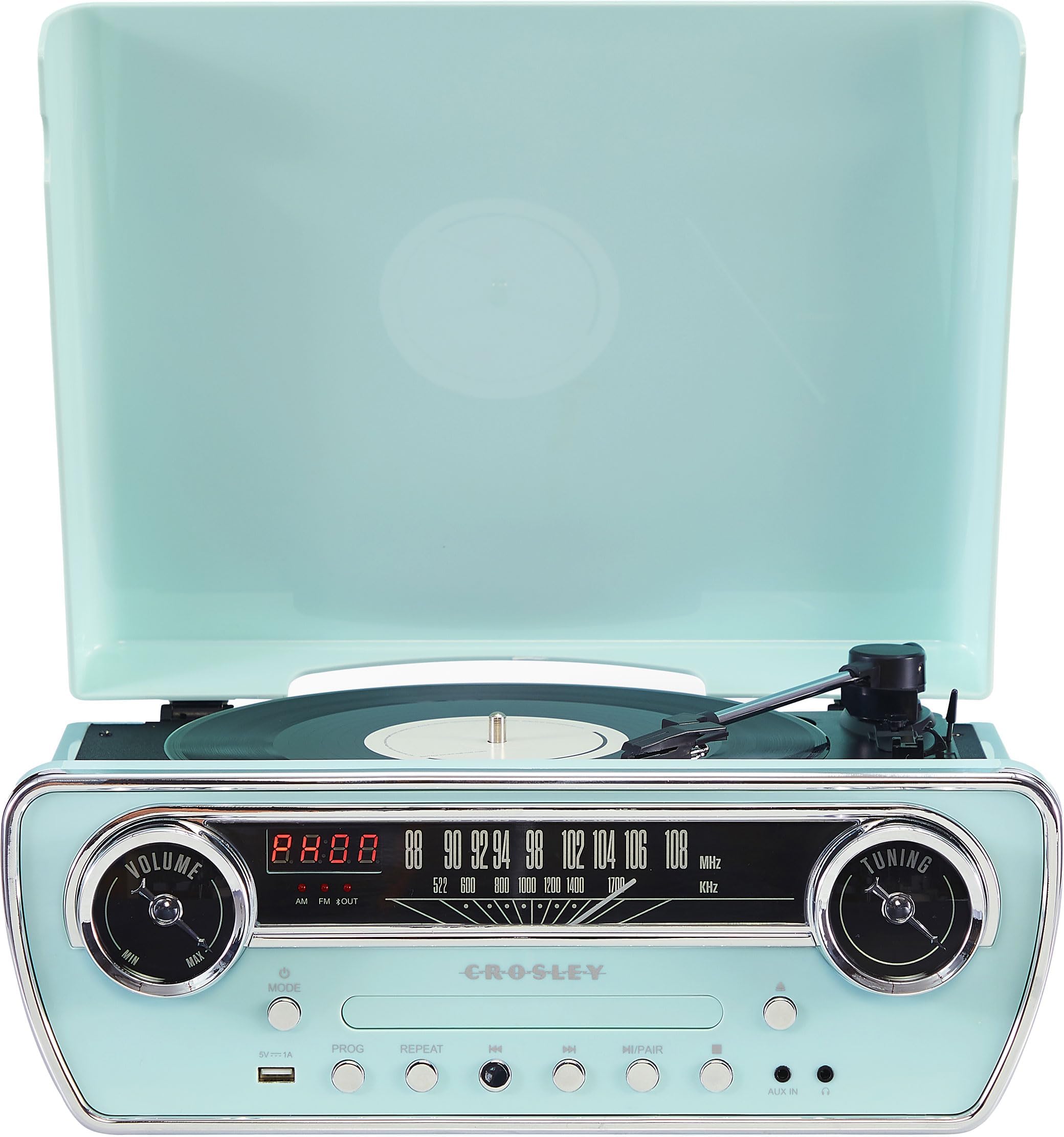 Amazon.com: Crosley CR6047A-AB Powel 7-in-1 Bluetooth in/Out Vinyl ...
