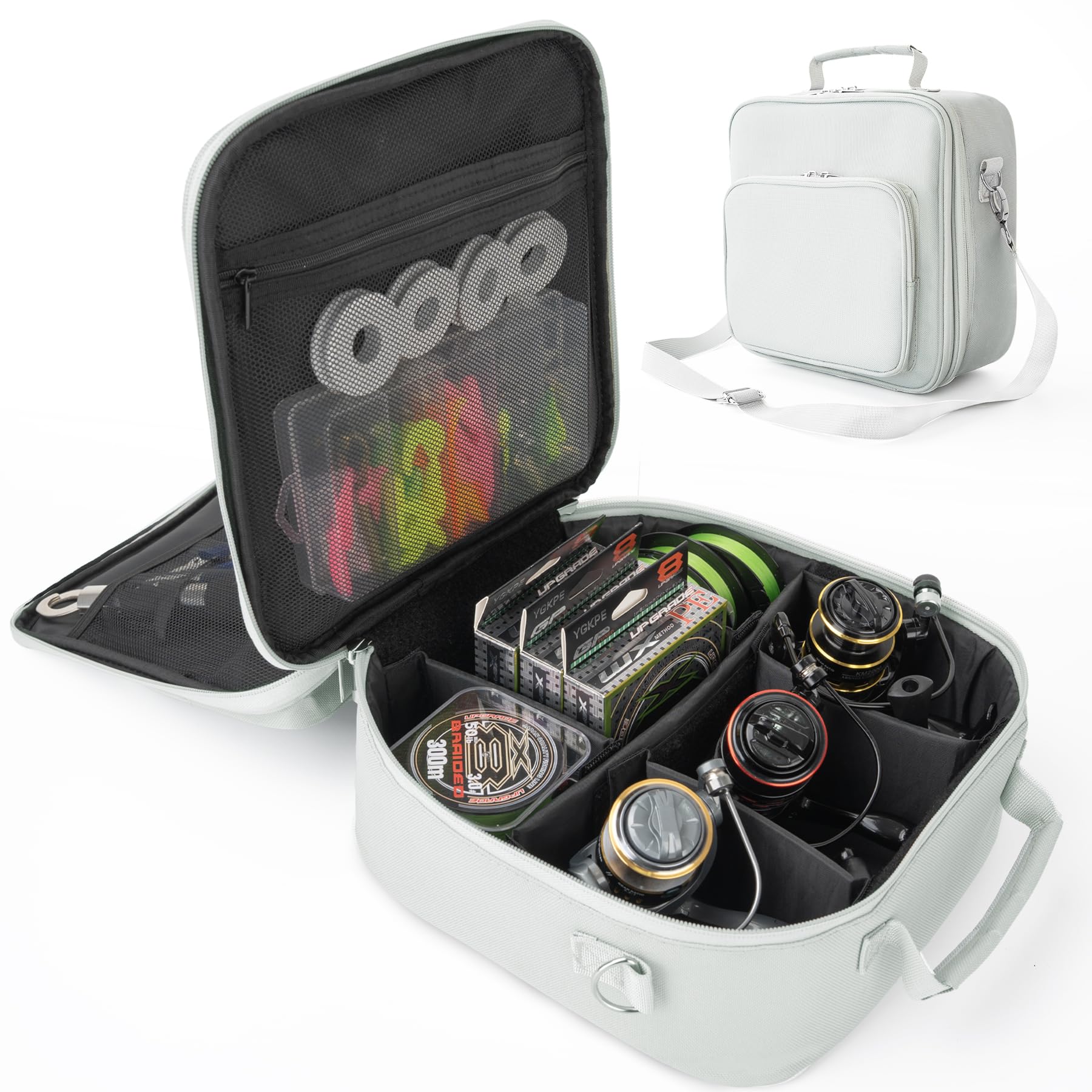 Amazon.com: Fishing Reel Case, Portable Fishing Tackle Bag with ...