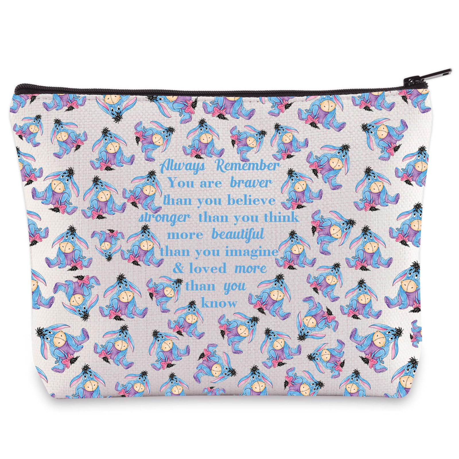 WZMPA Eeyore Cosmetic Makeup Bag Movie Fans Gifts You Are Braver ...