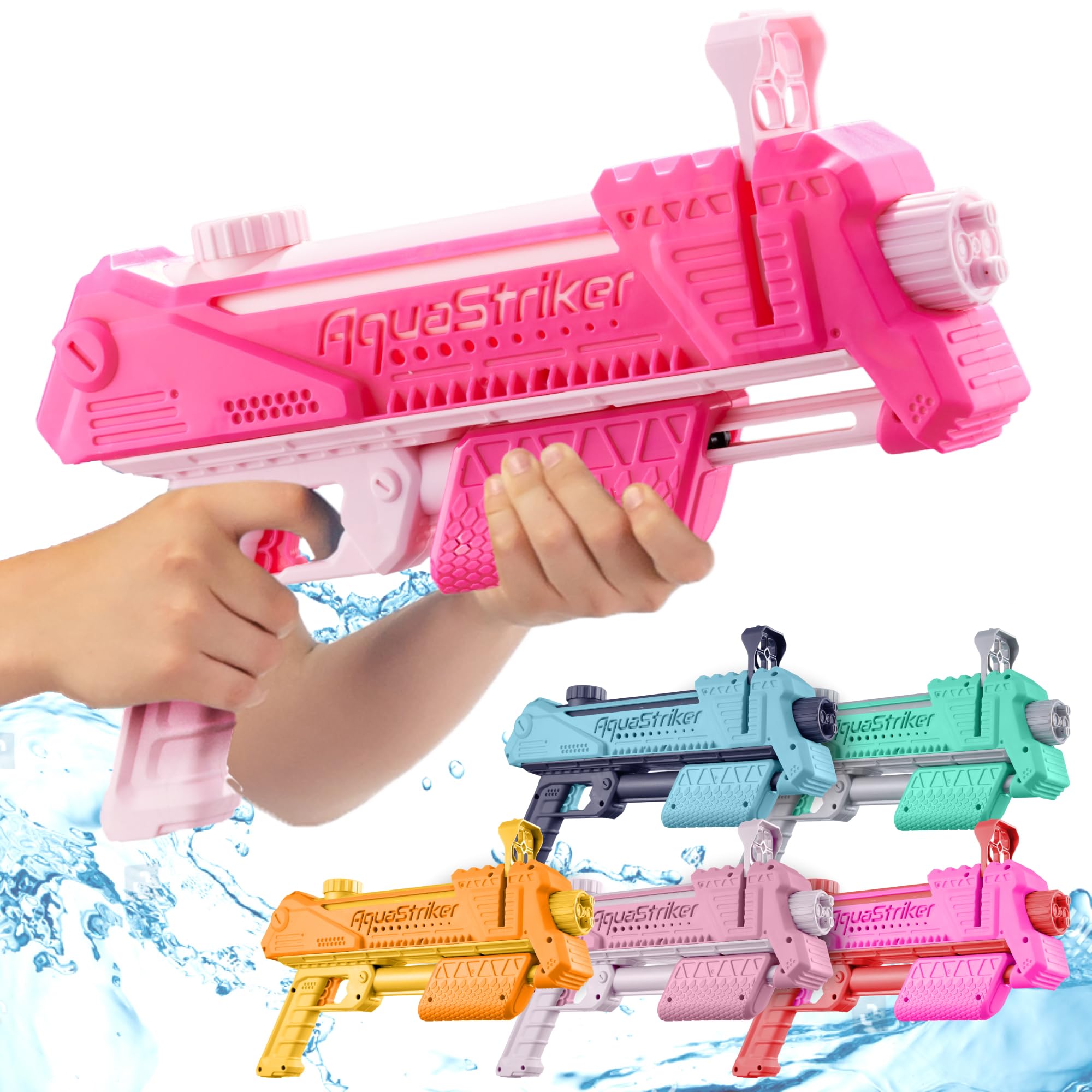 Amazon.com: AquaStriker Squirt Gun (Pink) - Prank Water Gun Gadget with ...