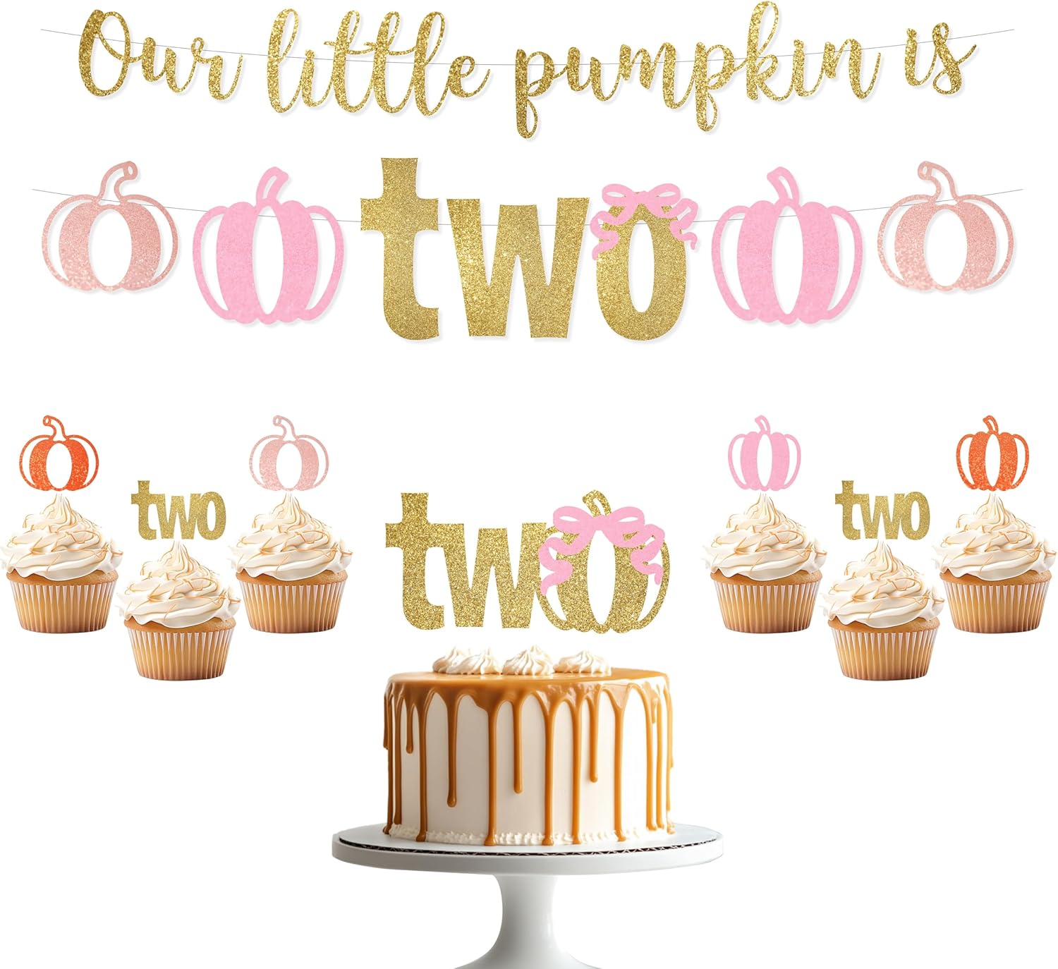 Amazon.com: Our Little Pumpkin Is Turning Two Girl, 1st Birthday Girl ...