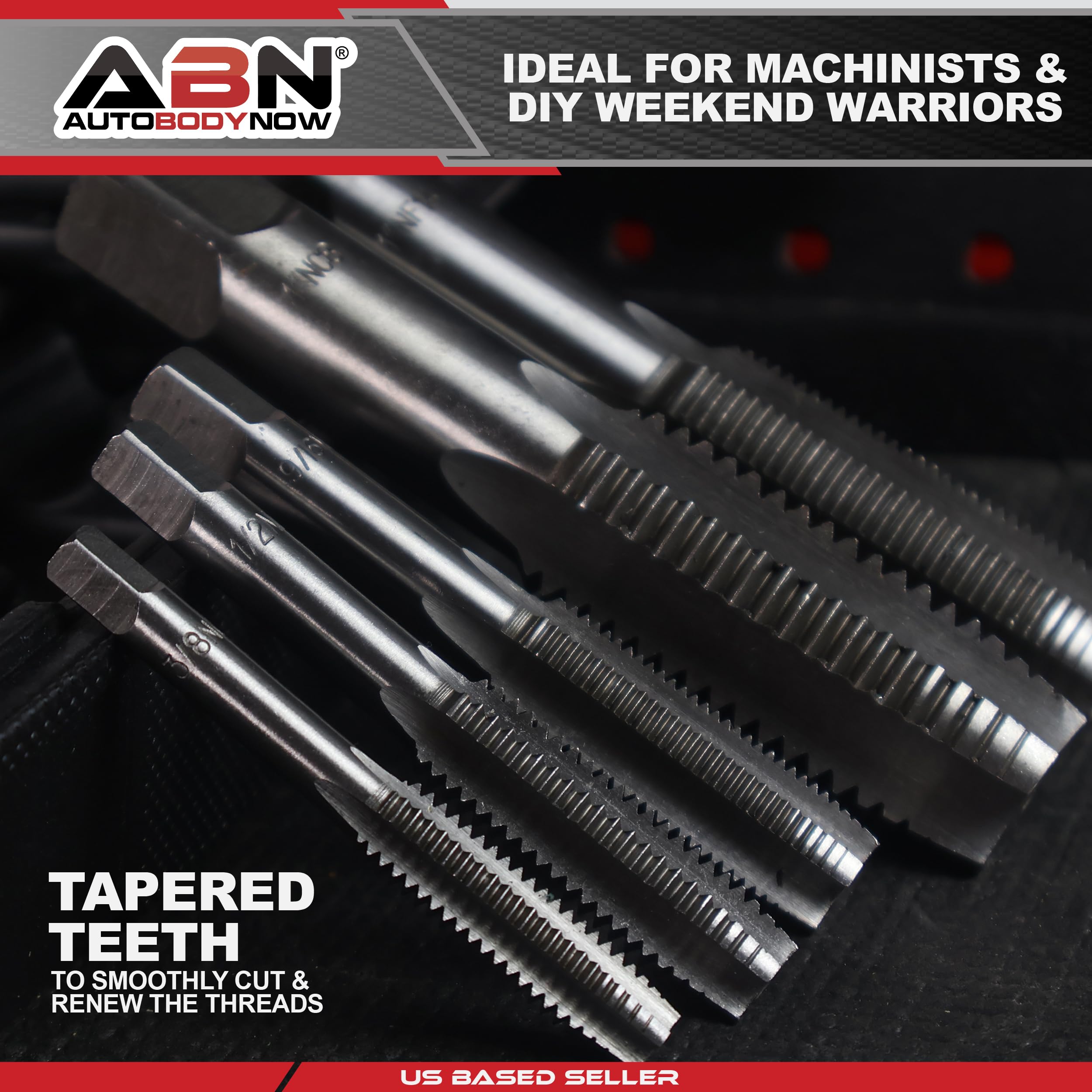 Snapklik.com : ABN Tap And Die Set Standard 1/4-20 To 1-14 NF