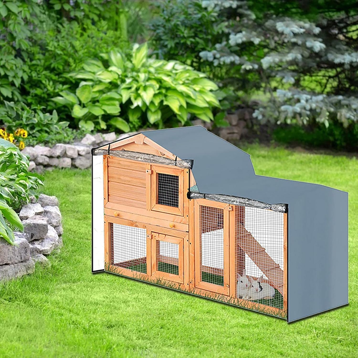 Rabbit Hutch Small Animal Hutch Small Animal Enclosure Rabbit Villa ...