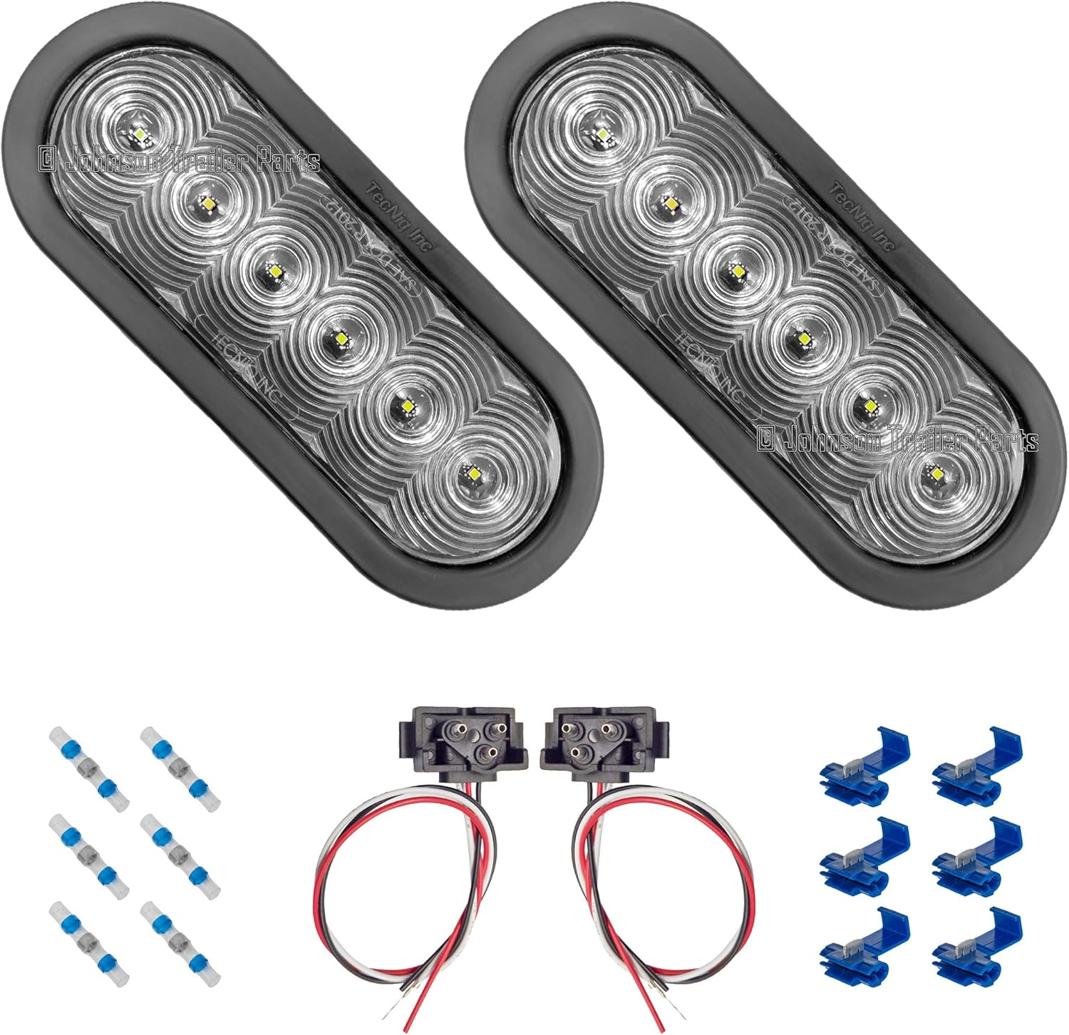 Amazon.com: Tecniq 6" Oval Backup-Reverse LED Light Kit - Grommet Mount ...