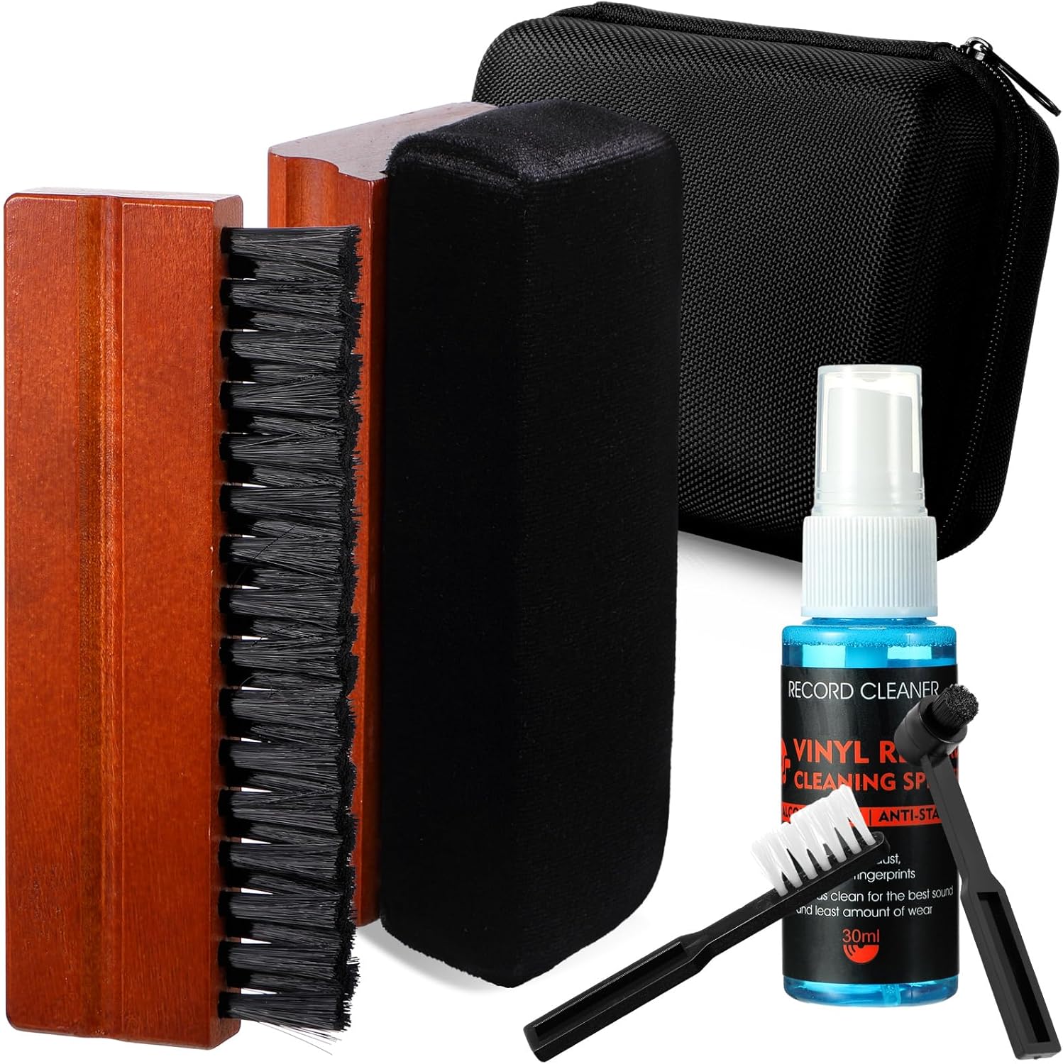 Amazon.com: Ziliny 6 Pcs Vinyl Record Cleaning Kit Includes Nylon ...