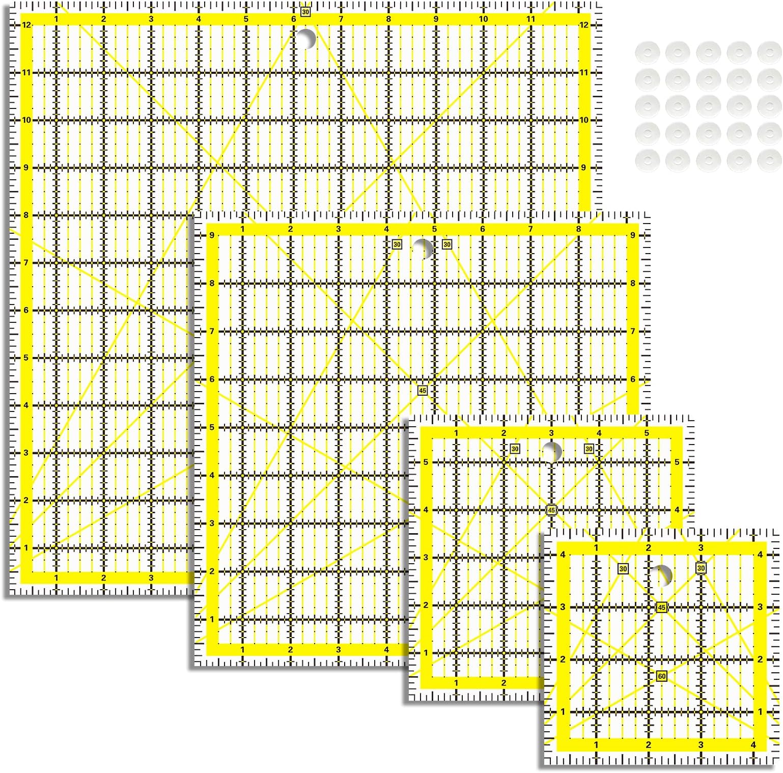 Amazon.com: Quilt In A Day 22x22 Square Up Ruler: Sewing Rulers ...