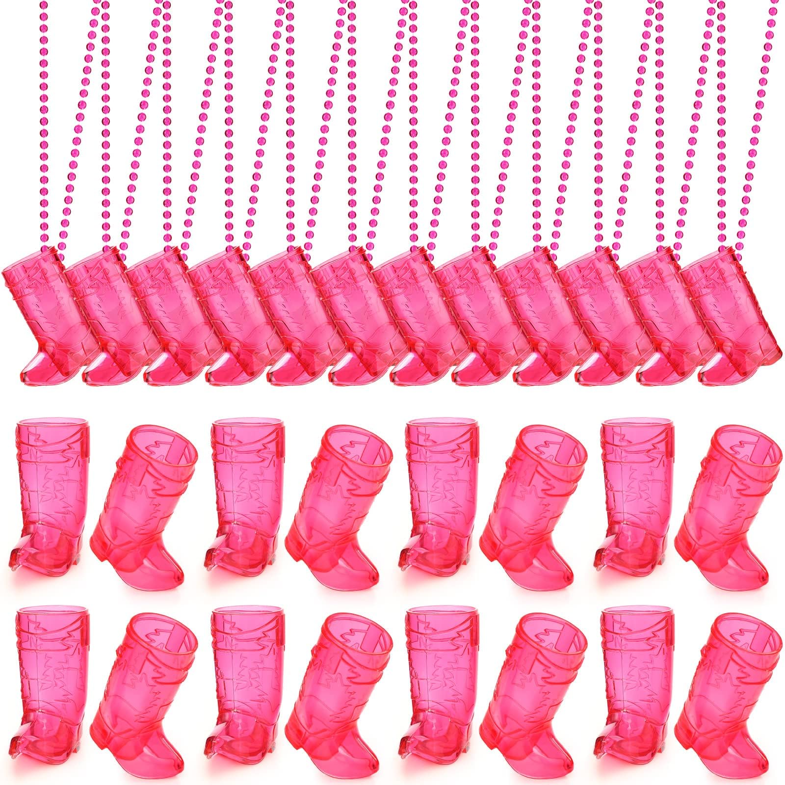 Amazon.com: Sieral 24 Pcs Cowgirl Boot Shot Glasses 1 oz Mini Plastic ...