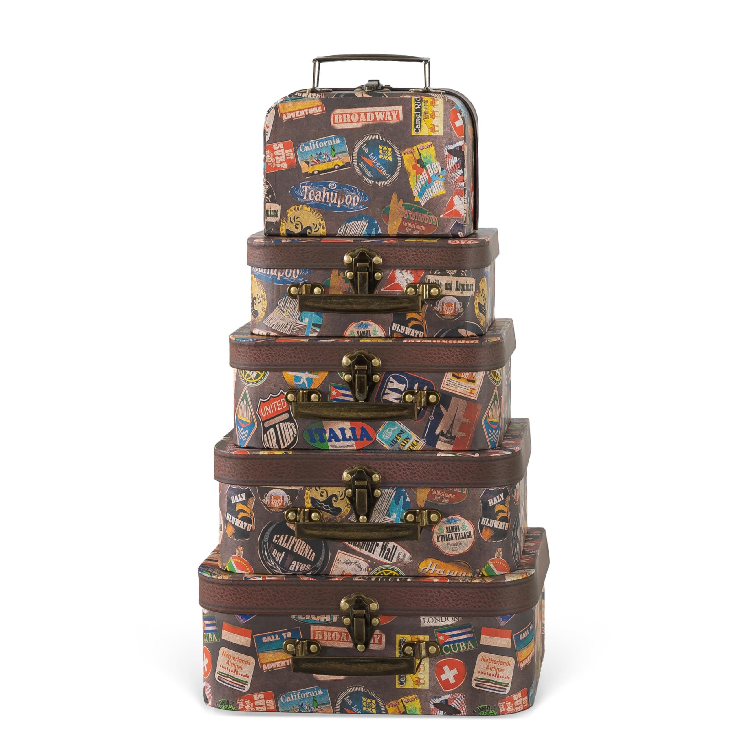 Amazon.com: Soul & Lane Paperboard Suitcases with Hinged Lids and ...