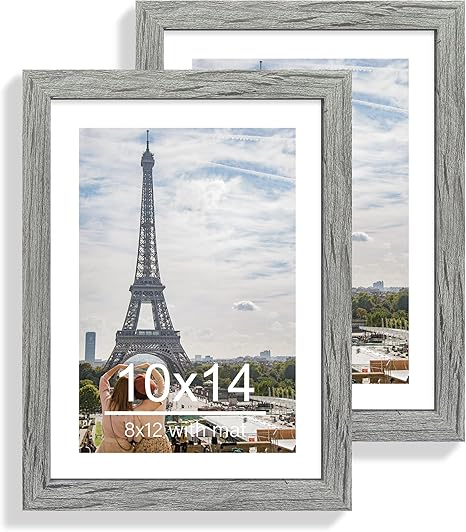 Amazon.com - Hongkee 10x14 Picture Frame Set of 2, Made of Glass and ...