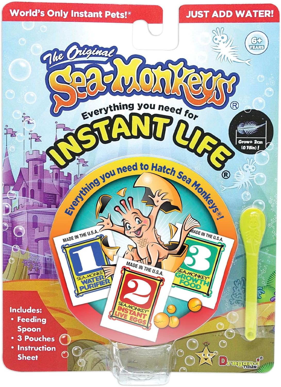 Sea-Monkeys® Instant Life - World's Only Instant Pets® - Ages 6+ (Pack ...