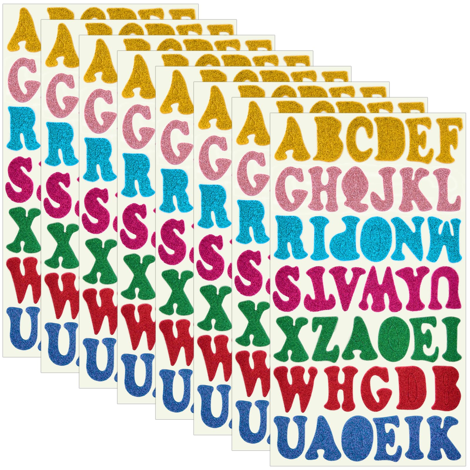 Amazon.com: Sunmns 328 Pieces Glitter Foam Stickers Self Adhesive ...