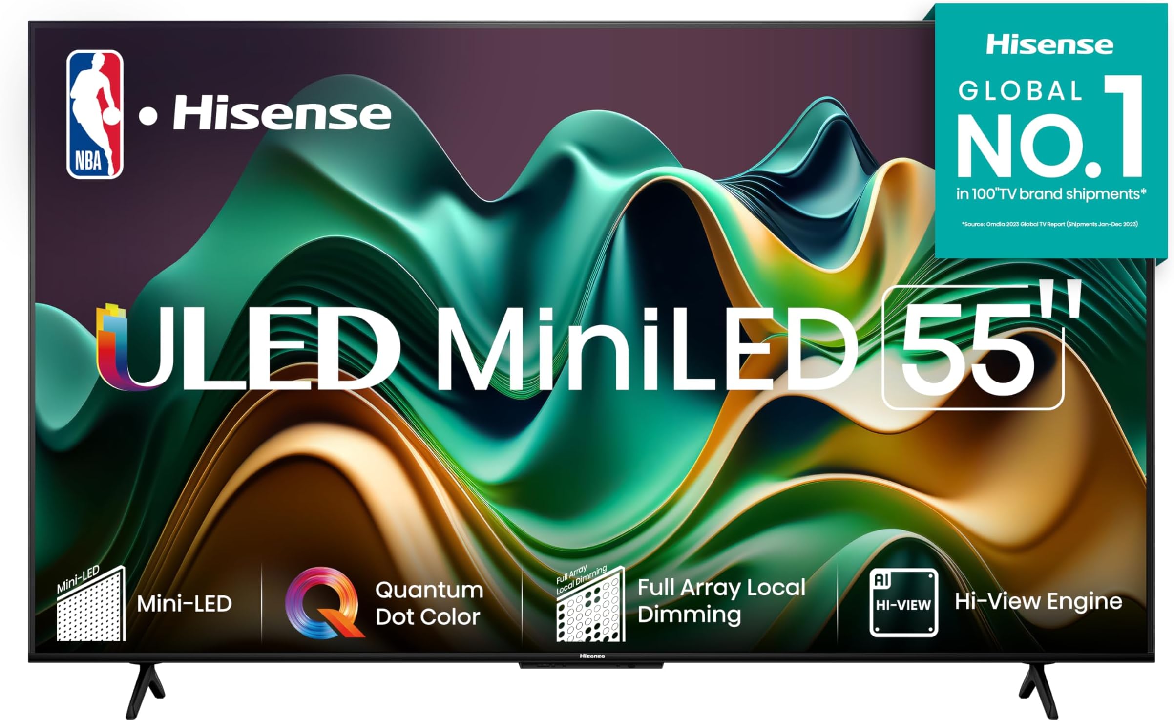 Hisense Pantalla MiniLED de 55" 55U7N Google TV Works with Alexa 2024 ...