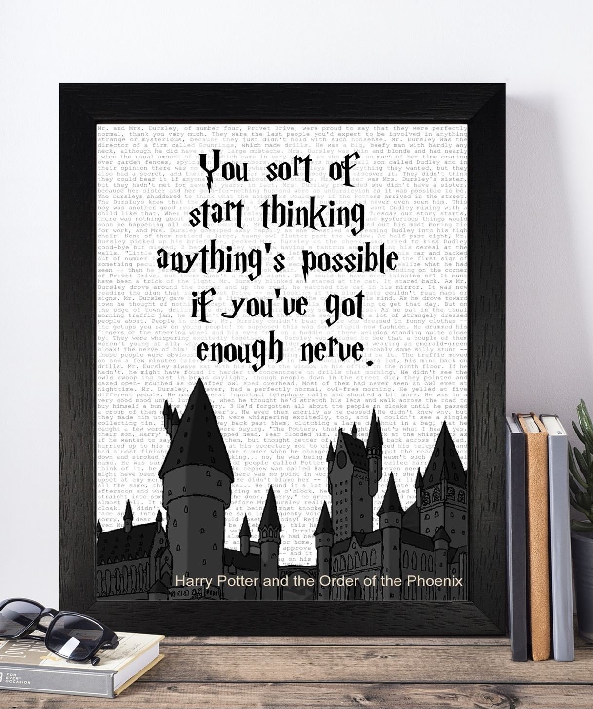 Harry Potter Wall Art Quotes Harry Potter Quotes Art Typography Poster