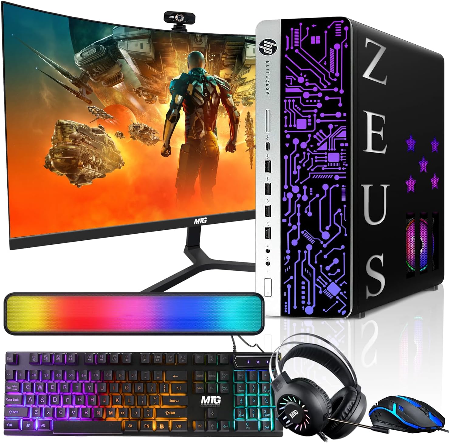 Amazon.com: TechMagnet HP G3 Gaming Desktop PC, Intel i7 6th Gen, GT 1030 2GB DDR5, 16GB RAM ...