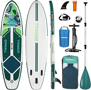 GYMMALL Paddle Board, Inflatable Stand Up Paddleboard for Adults ...