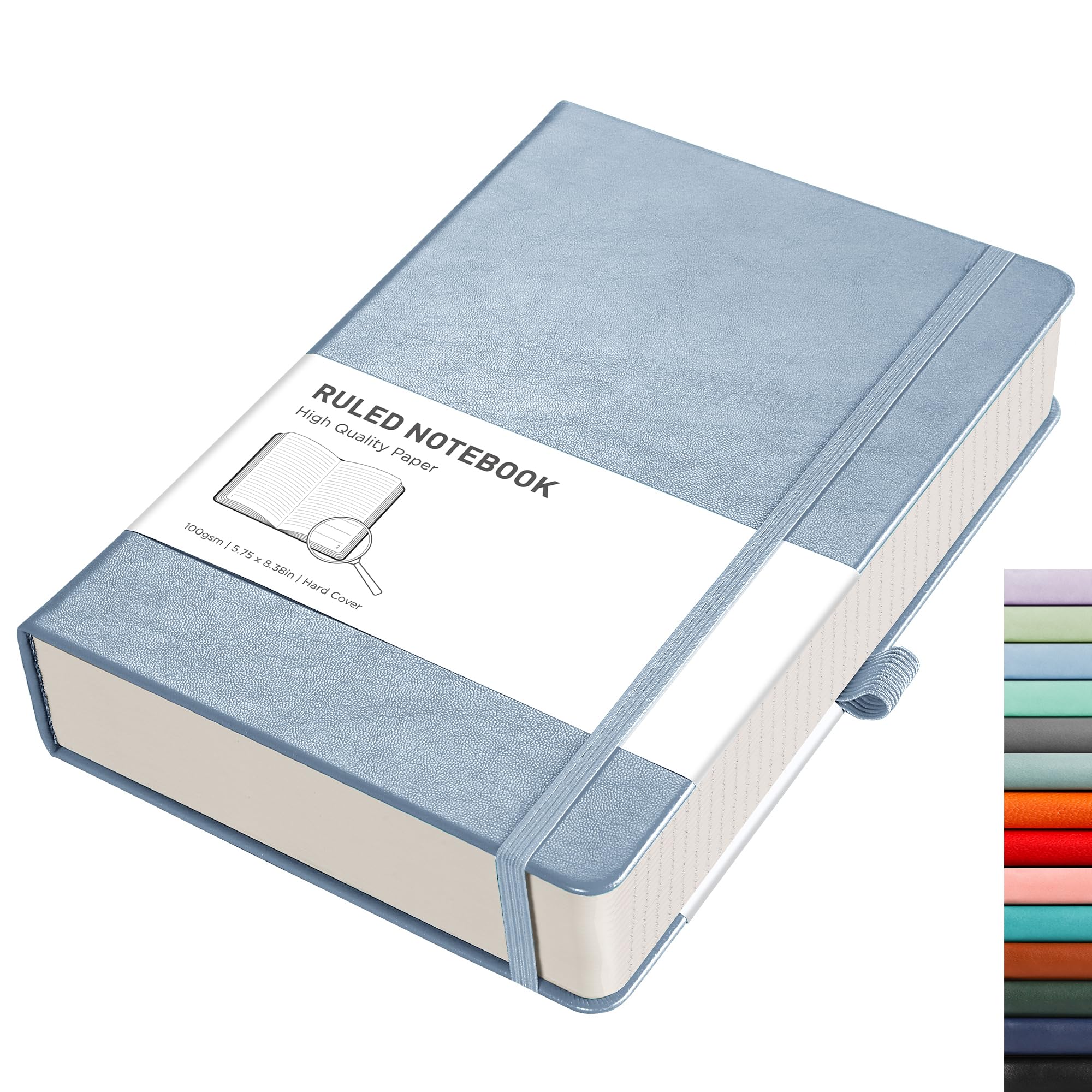 RETTACY Lined Journal Notebook - A5 Note Book Hardcover Thick Notepad ...