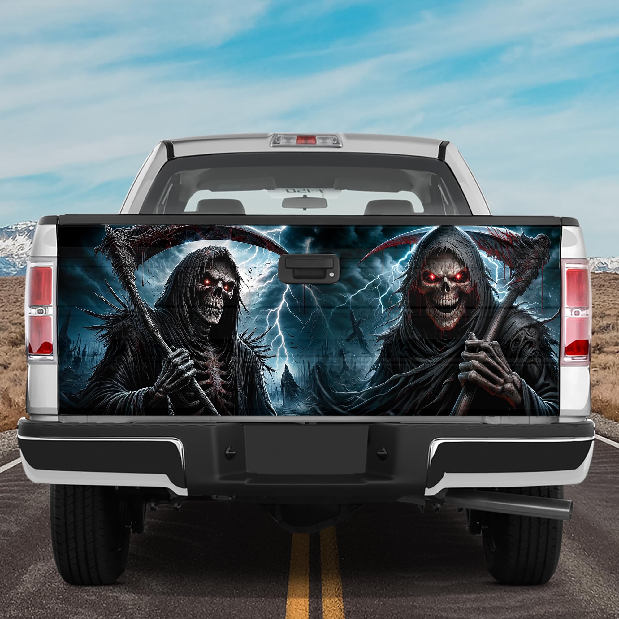Skull Car Wraps Designs Ghost Rider Skull Itasha Car Hood Wrap Vinyl