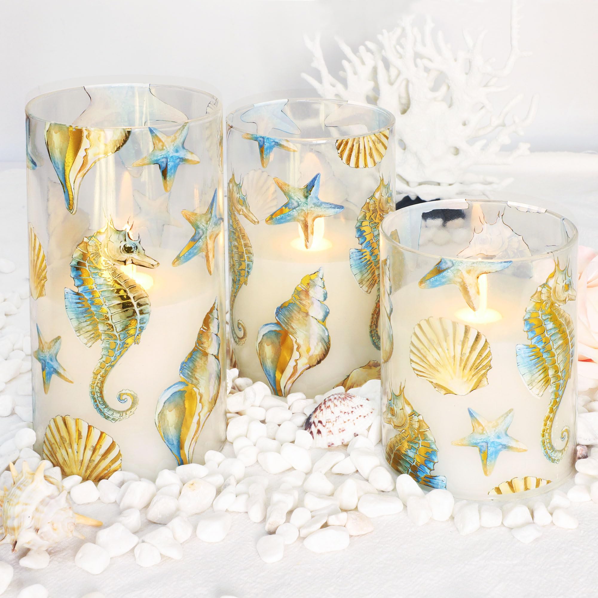 Tropical Themed Flameless Candles