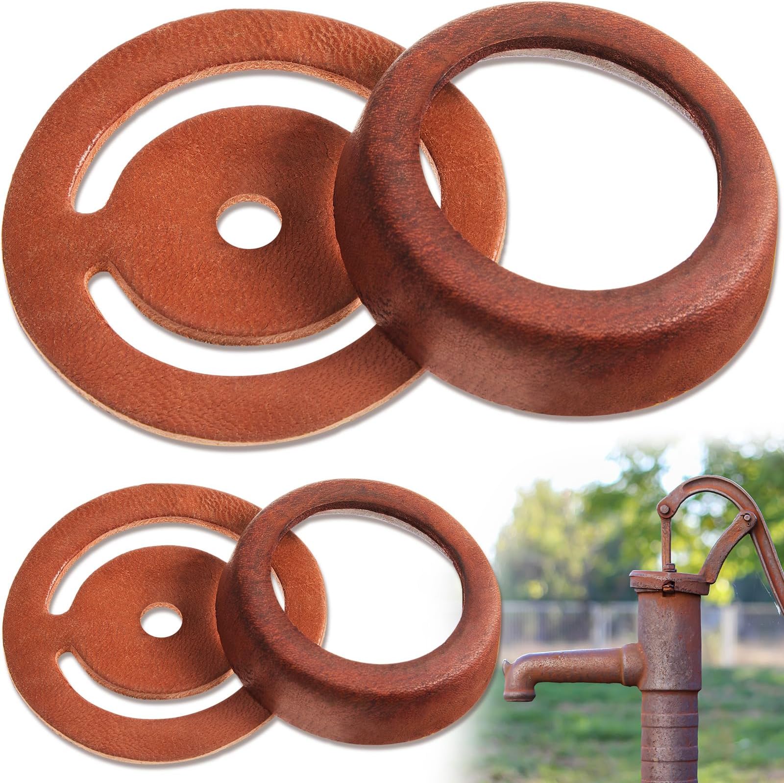 Leather Pitcher Pump Repair Kit, Leather Lower Valve Cup, Pitcher Spout ...