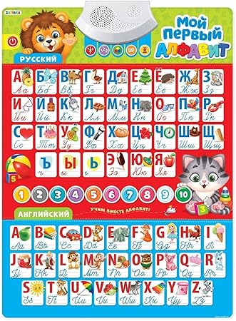 Amazon.com: English Russian Alphabet Poster - Russian English Toys - Russian Azbuka - Learn to ...