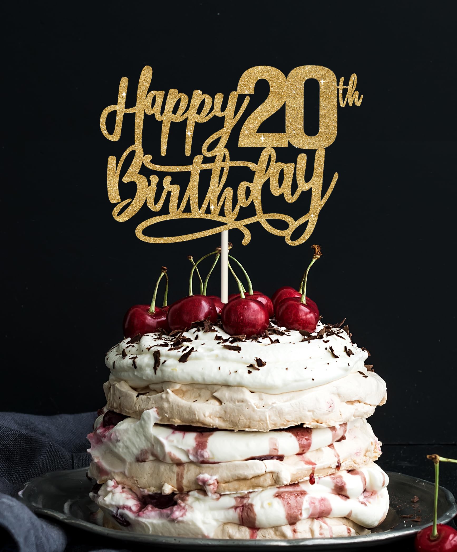 Snapklik.com : 20 Birthday Cake Toppers, 20th Birthday Decorations ...