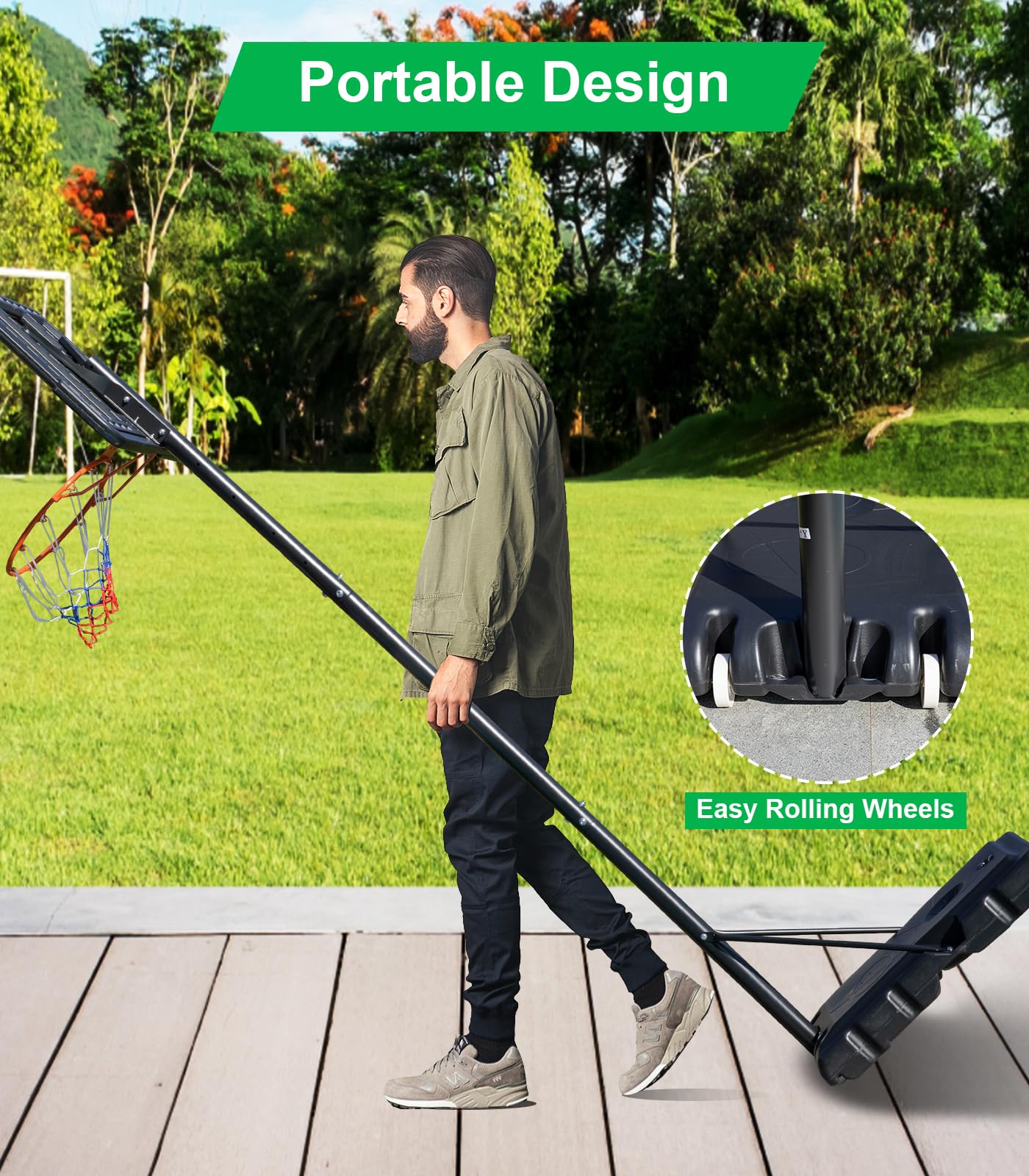 Snapklik.com : Portable Basketball Hoop Goal System For Outdoor/Indoor