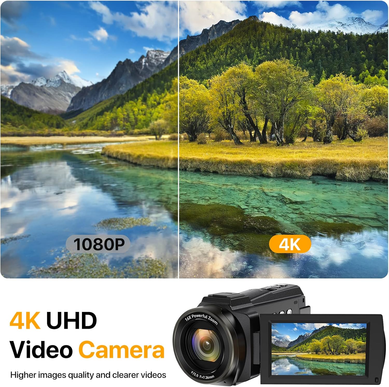 AUIONKNP 4K Video Camera Camcorder User Manual