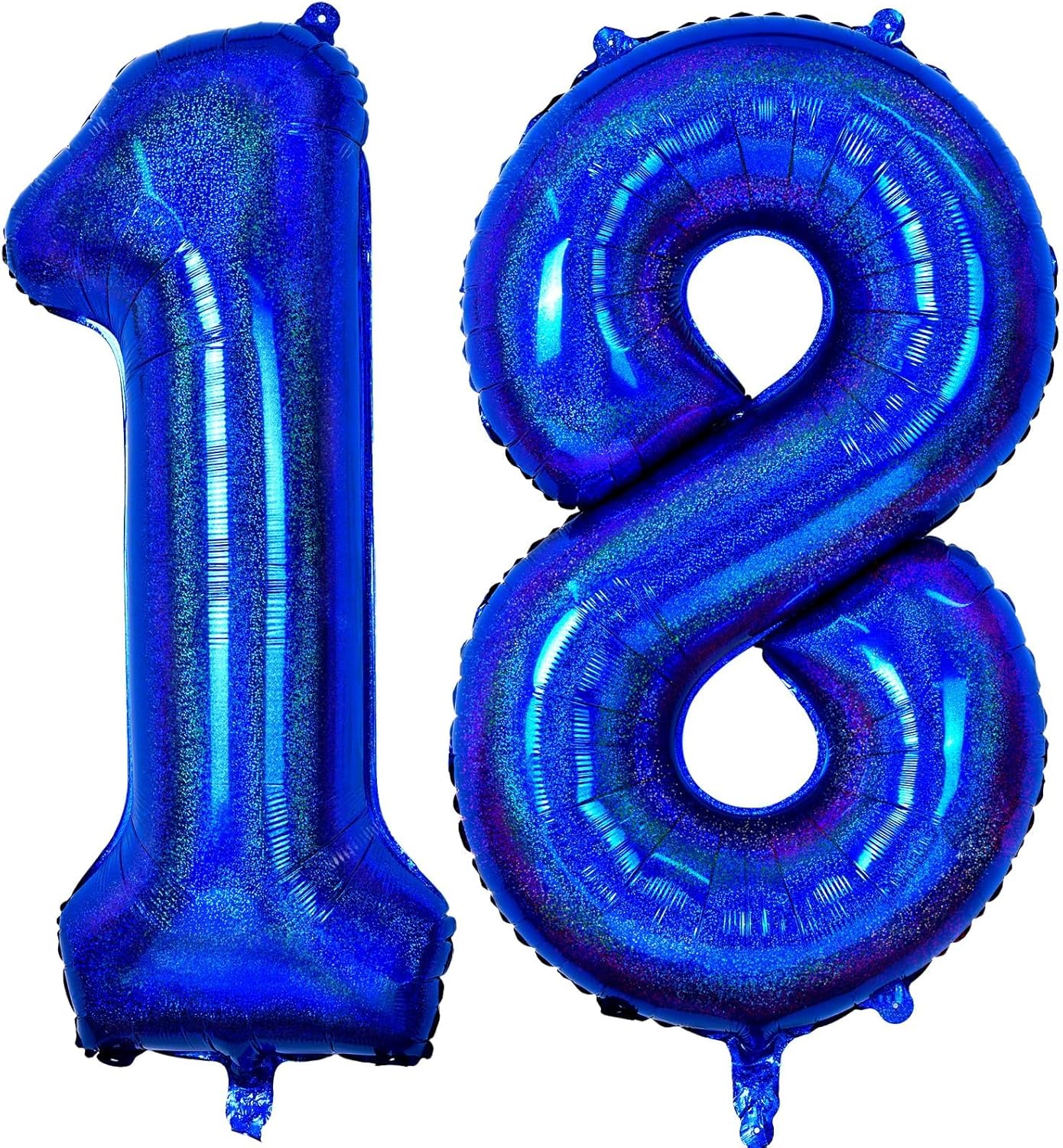 Amazon.com: Number 18 Balloon 40 inch, Laser Blue Big Number Balloon ...