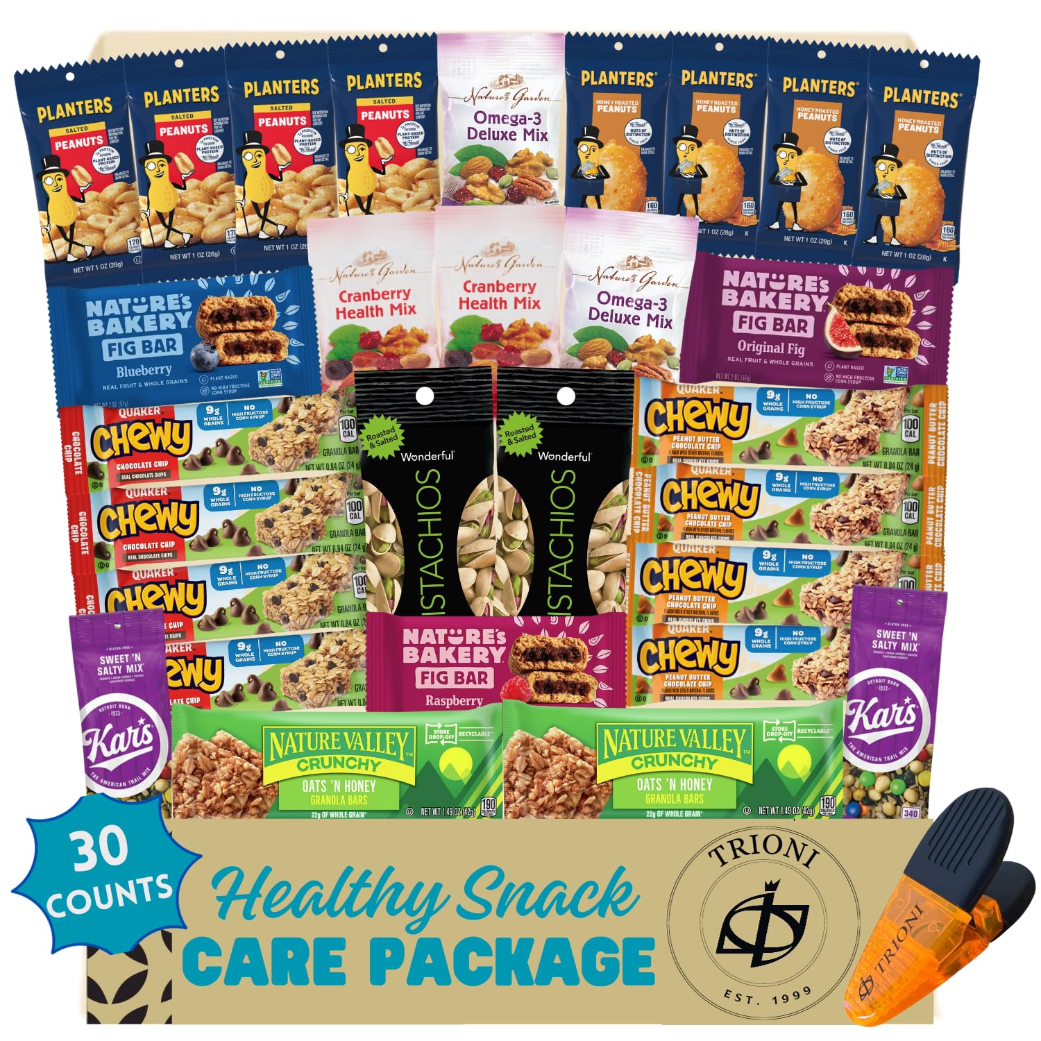 Amazon.com : Variety Pack of Healthy Snacks for Adults & Kids - 30 ...