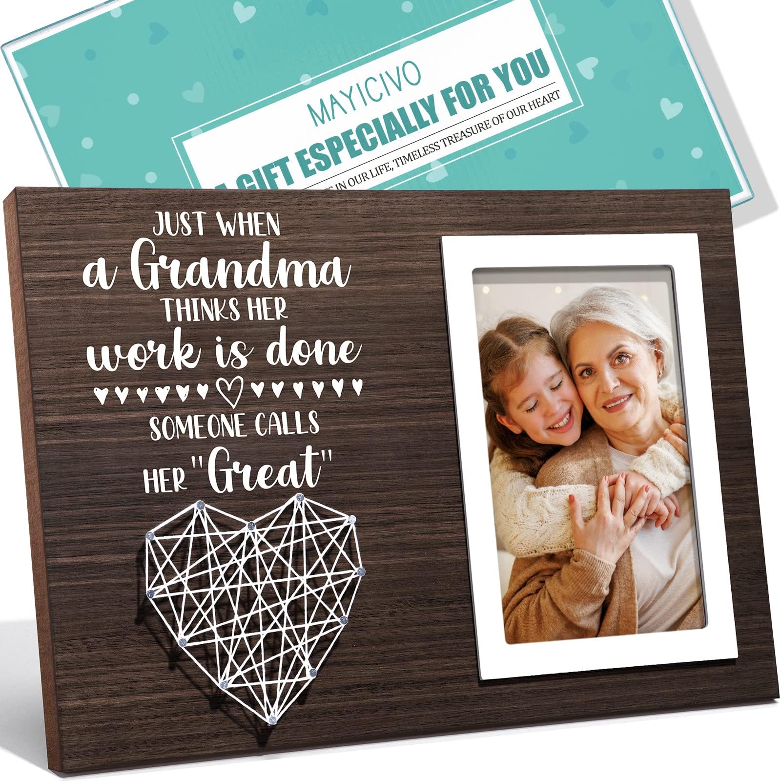 Amazon.com: Gifts for Grandma Picture Frames Great Grandma Gifts Wood ...