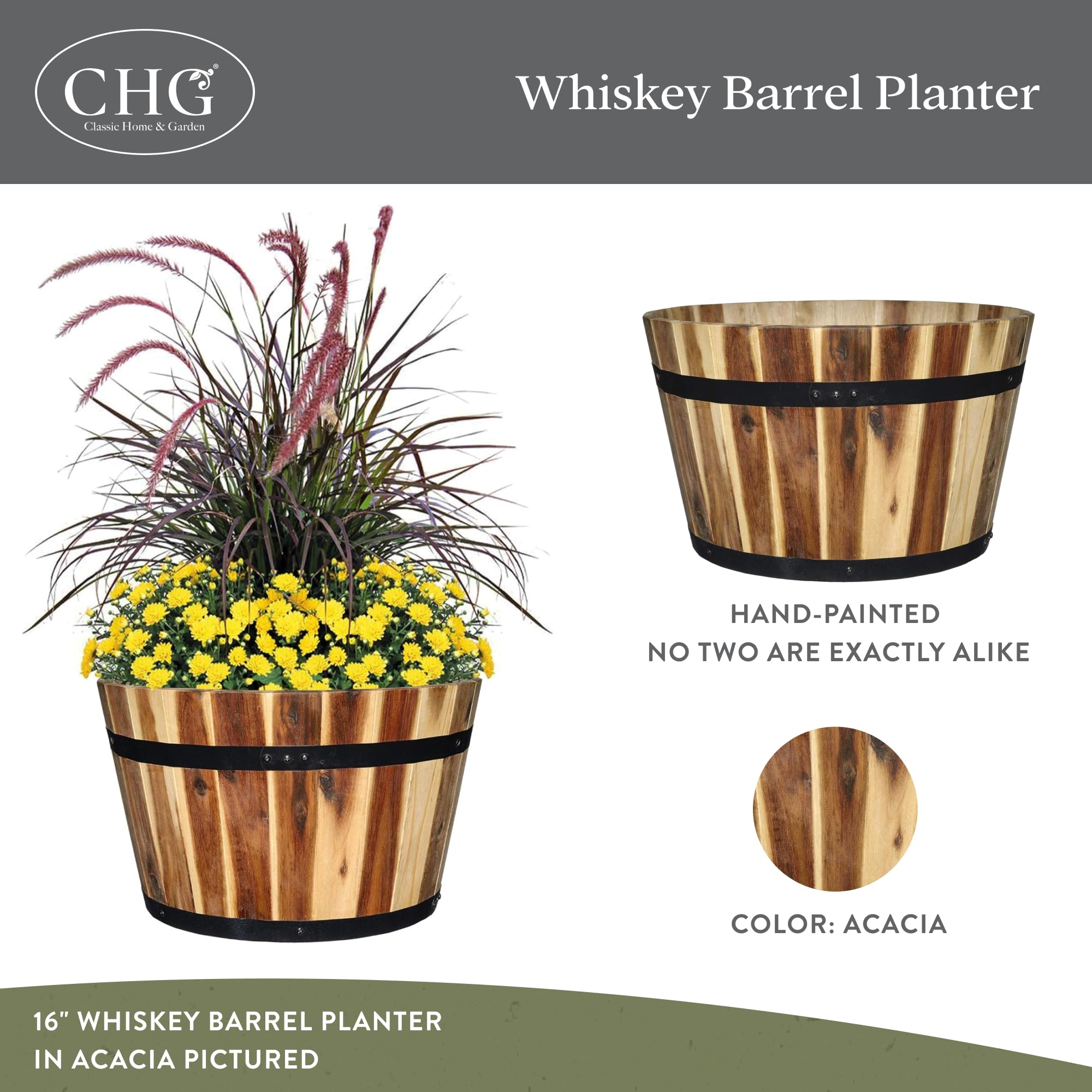 Snapklik.com : Classic Home And Garden Outdoor Whiskey Resin Flower Pot ...