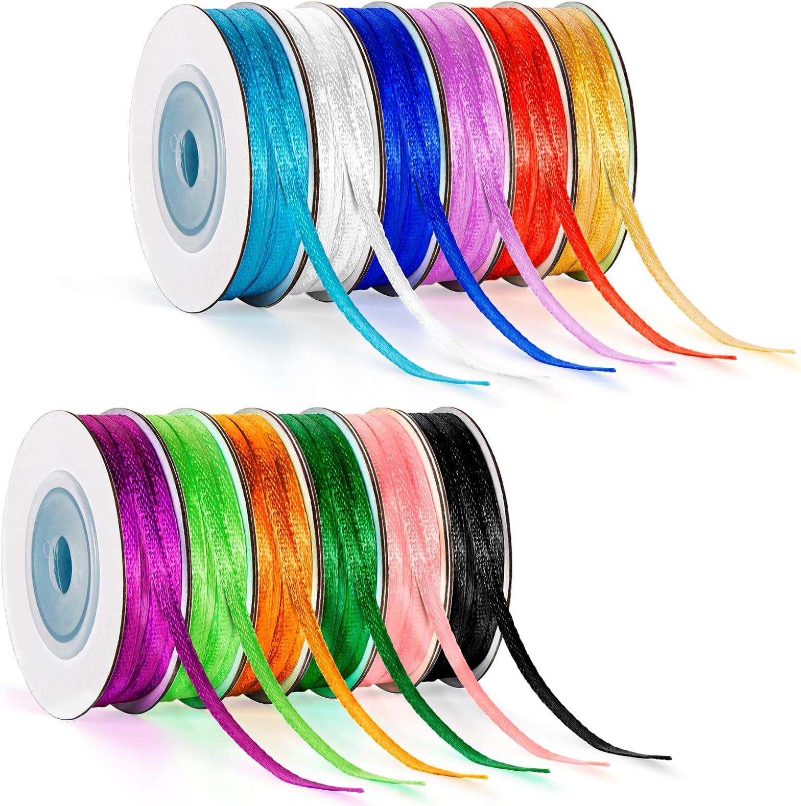 23 Rouleaux 46m Ruban Satin Colorés Couture Satin Mixte Coloris Bande ...
