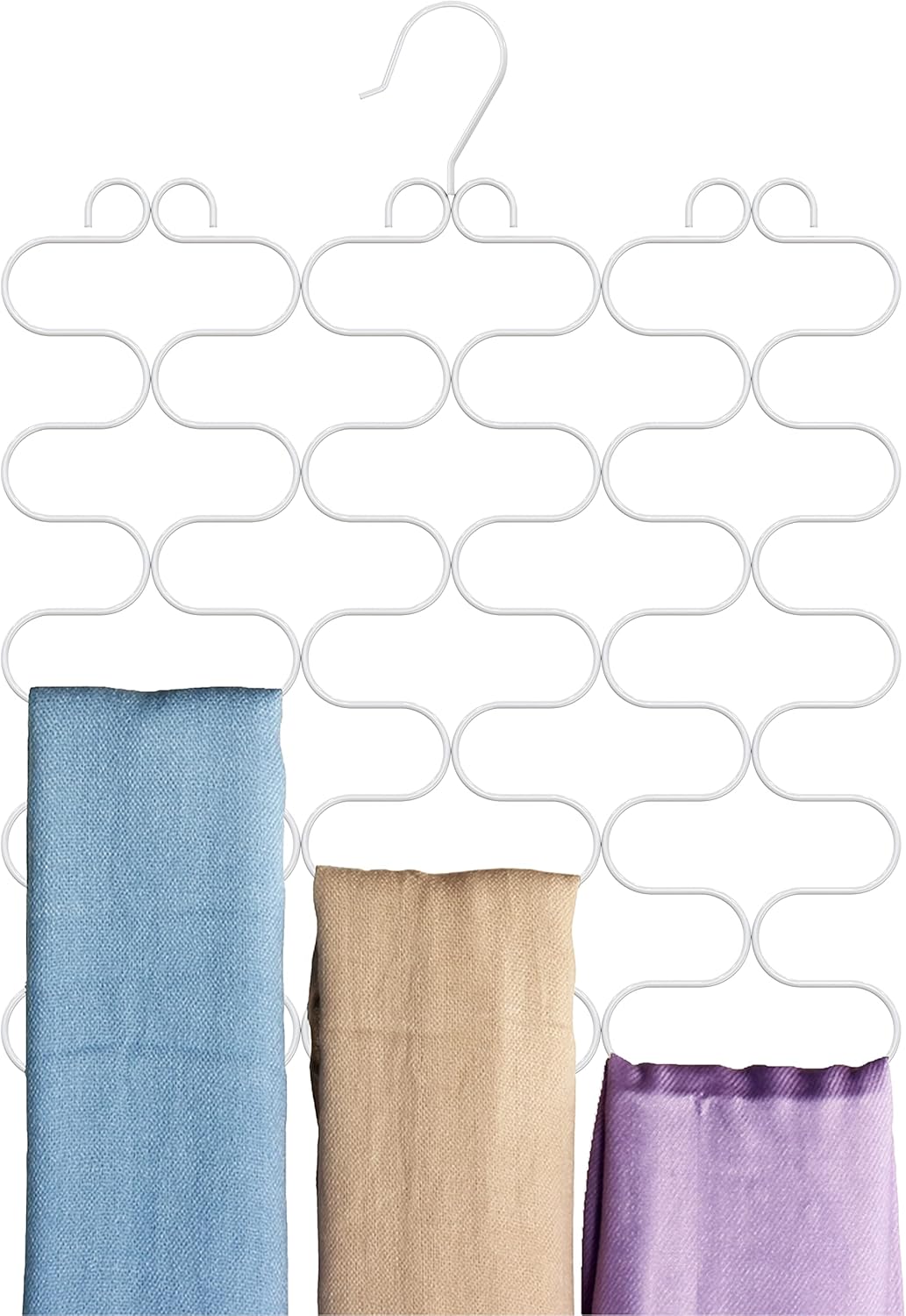 Amazon.com: DecoBrothers Scarf Hanger for Closet, 23 Loop, White : Home ...