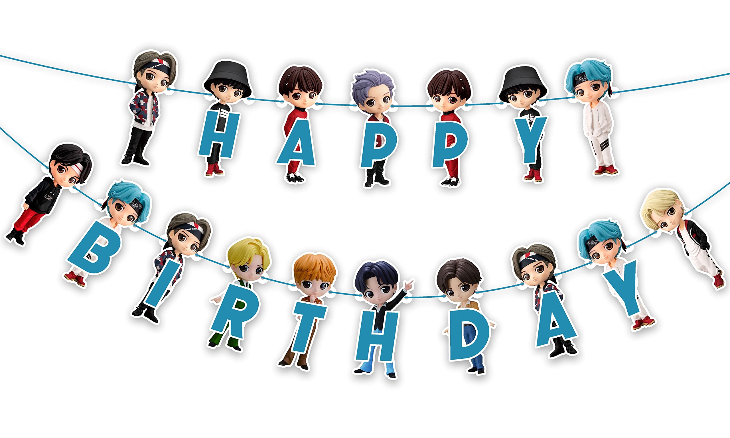 Tiny Tan (BTS) Happy Birthday Banner : Amazon.ca: Patio, Lawn & Garden